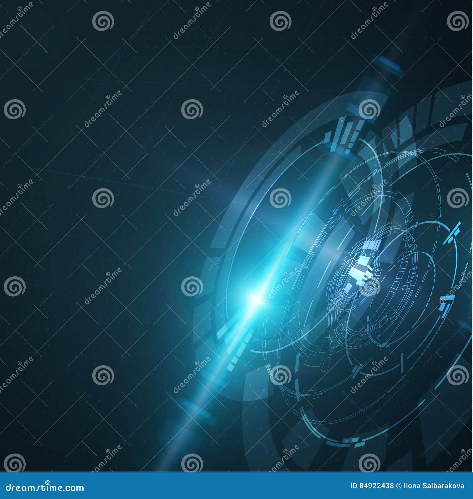 Circular Technological Shapes. EPS10 Stock Vector - Illustration of ...