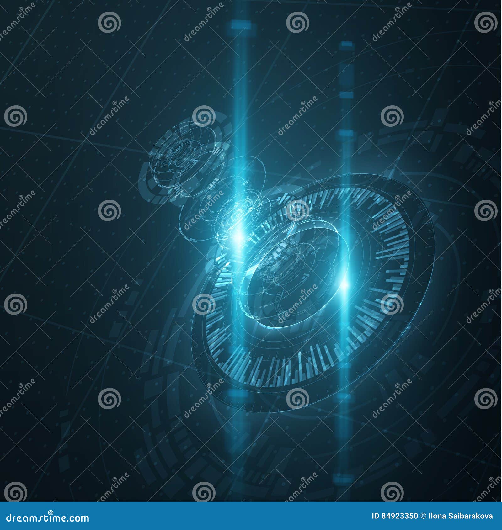 Circular Technological Shapes. EPS10 Stock Vector - Illustration of ...