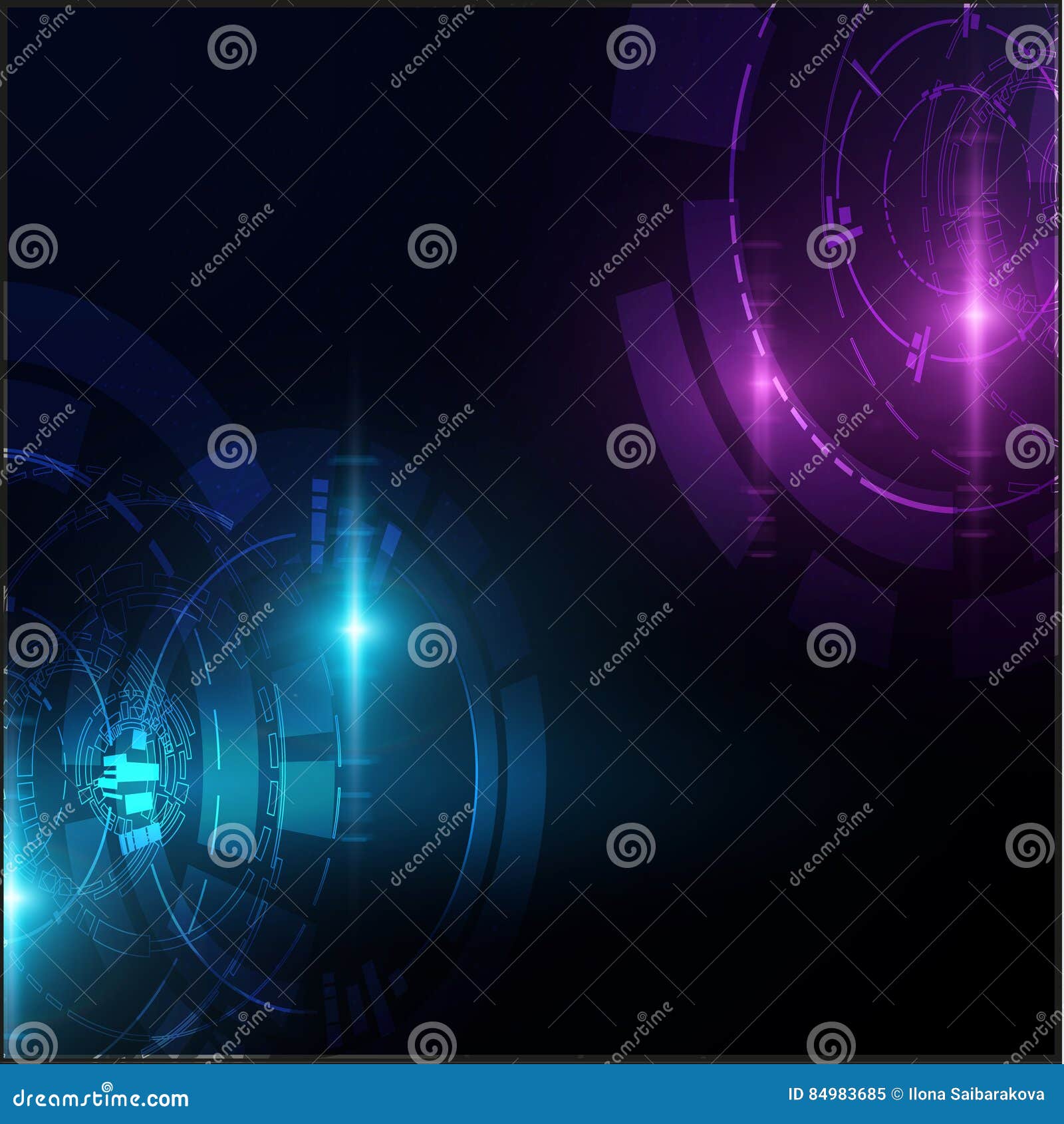 Circular Technological Shapes. EPS10 Stock Vector - Illustration of ...