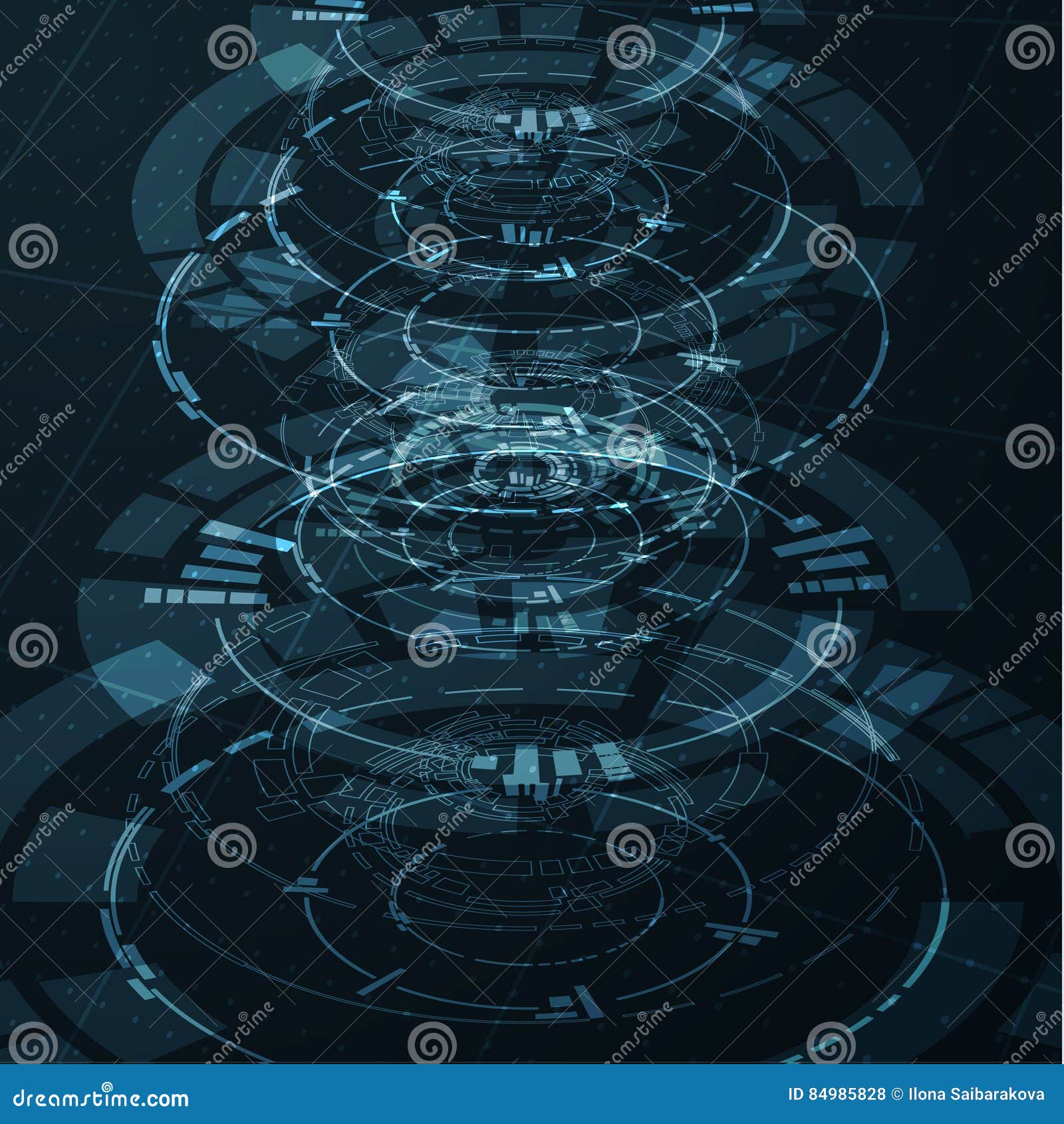Circular Technological Shapes. EPS10 Stock Vector - Illustration of ...