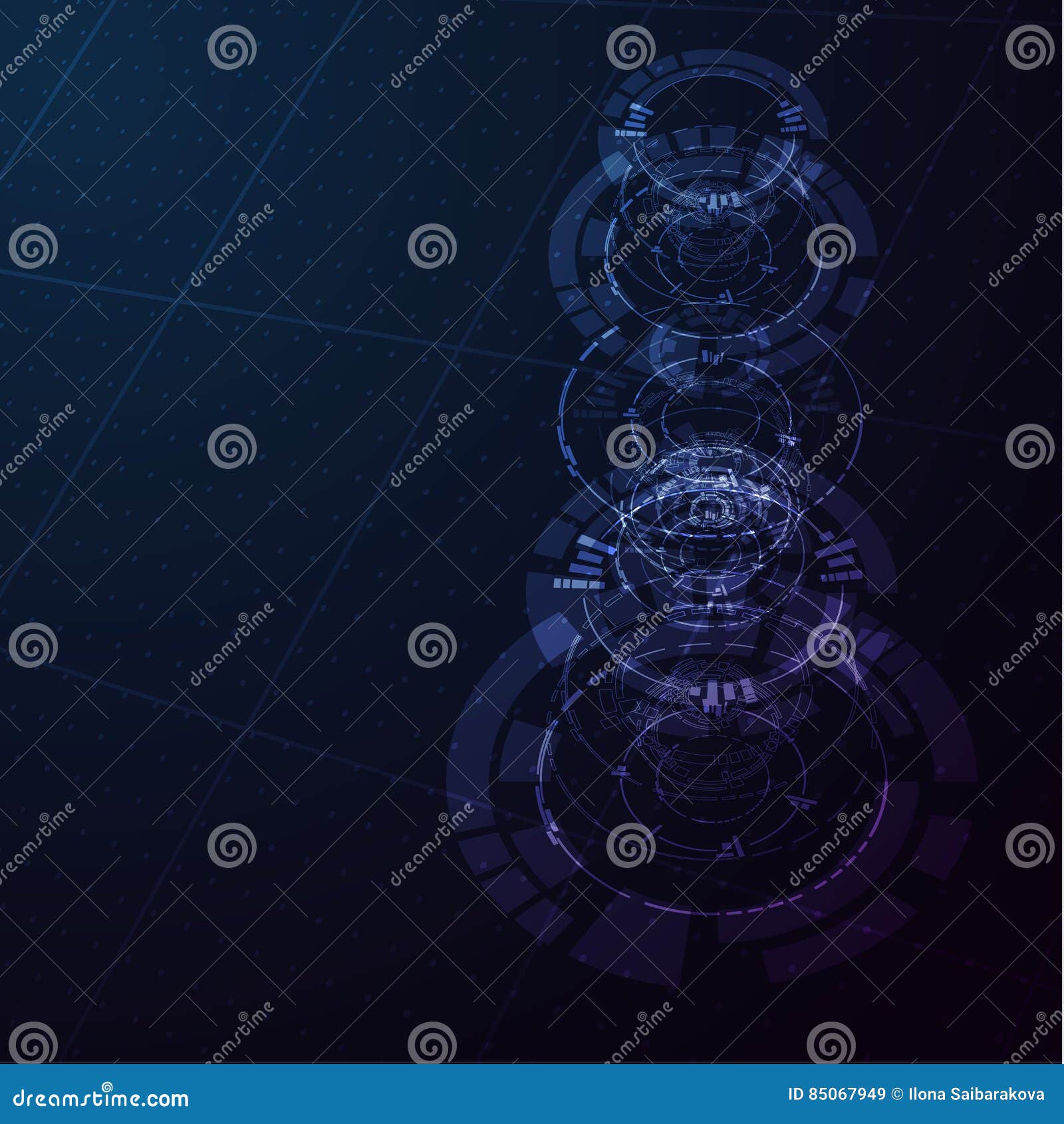 Circular Technological Shapes. EPS10 Stock Vector - Illustration of ...