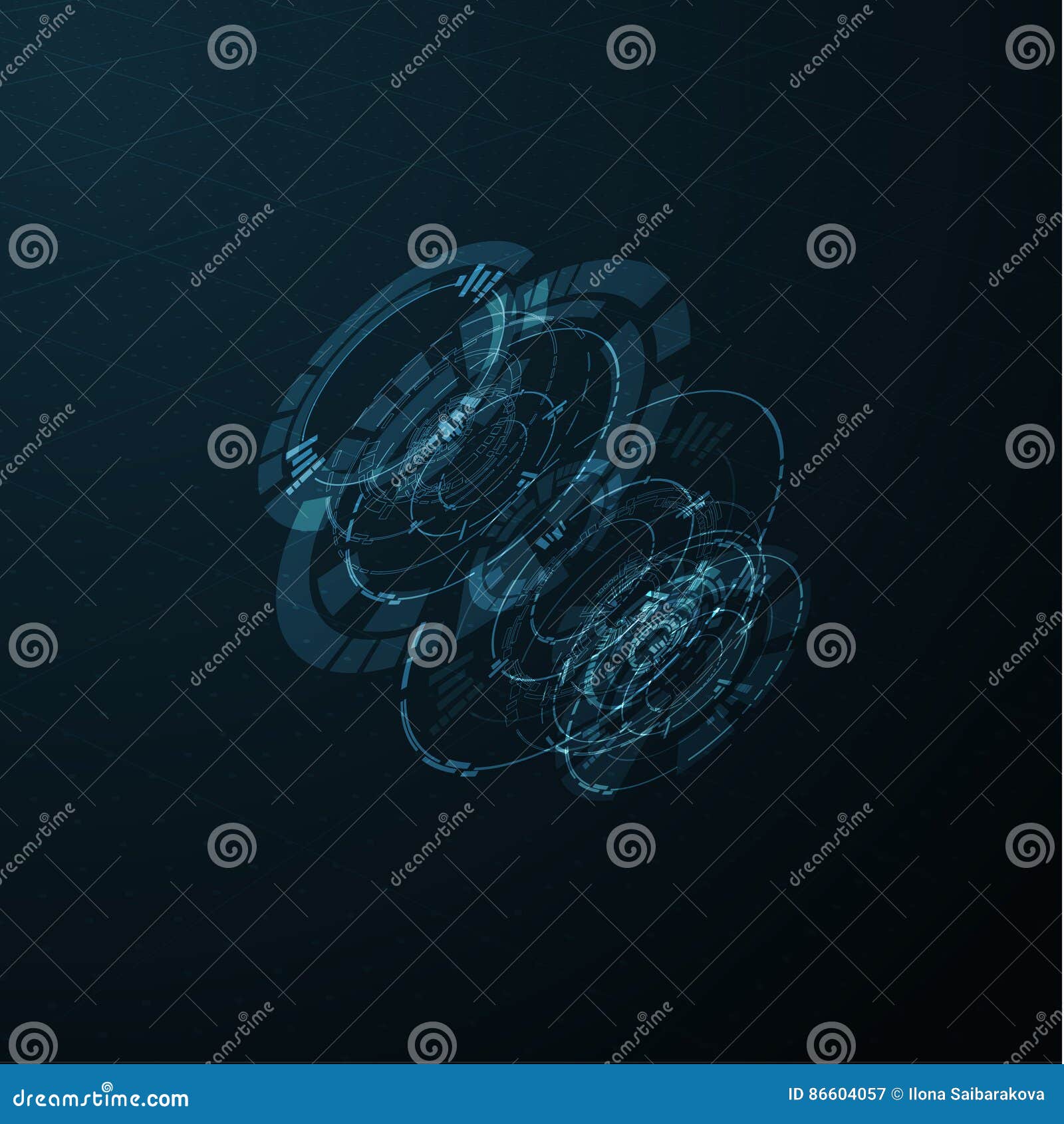 Circular Technological Shapes. EPS10 Stock Vector - Illustration of ...