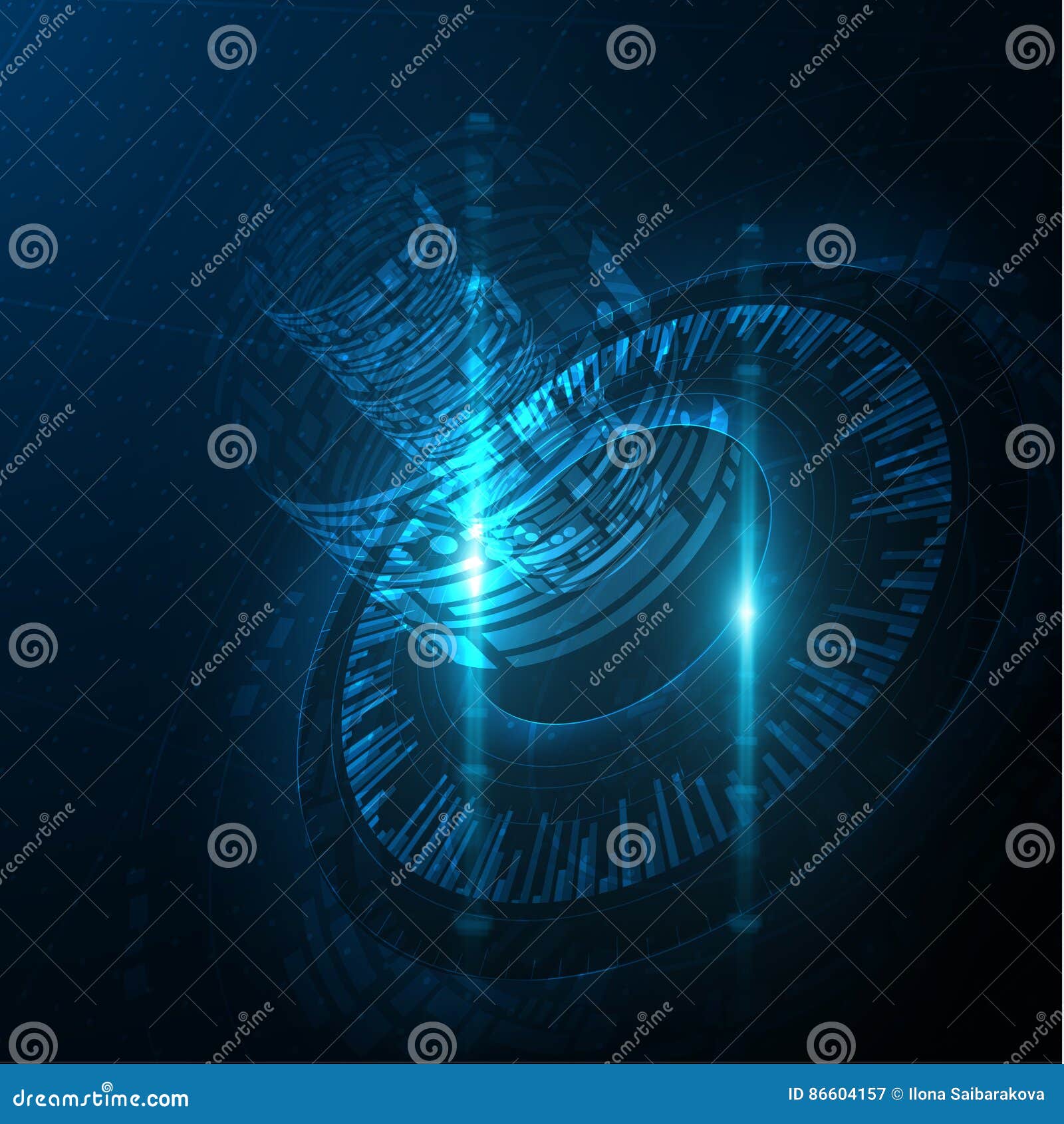 Circular Technological Shapes. EPS10 Stock Vector - Illustration of ...