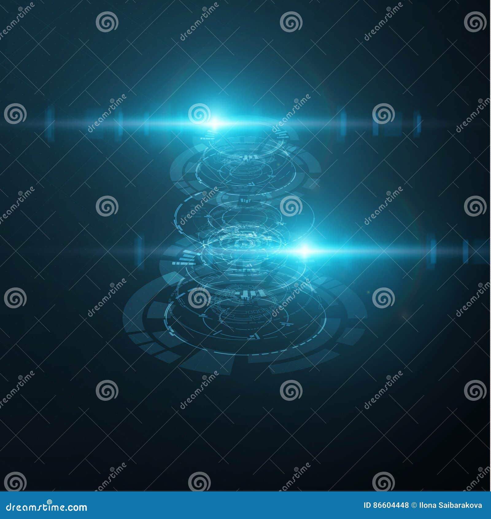 Circular Technological Shapes. EPS10 Stock Vector - Illustration of ...