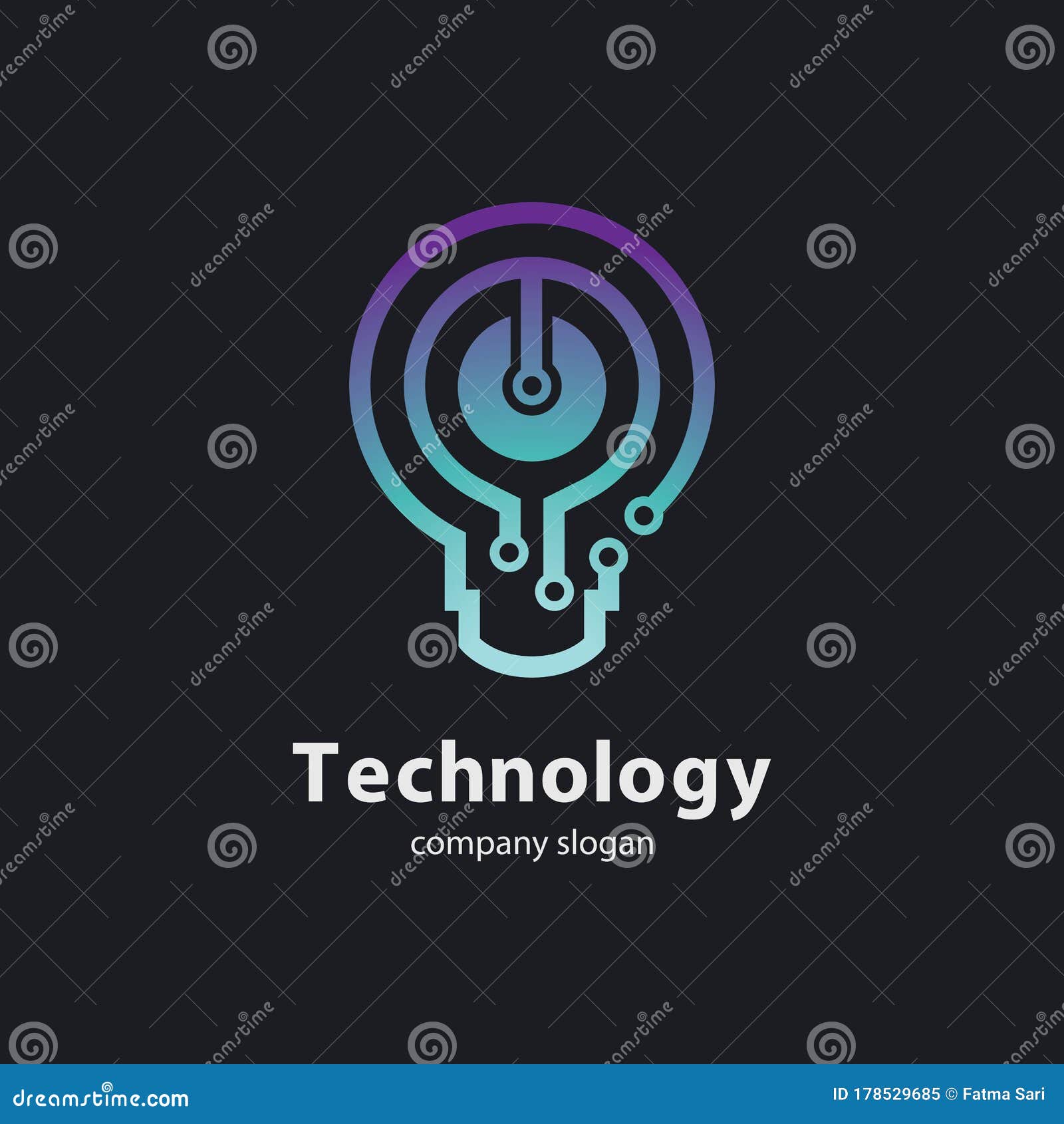 Circular Technology Circuit Icon Logo Stock Vector - Illustration of ...
