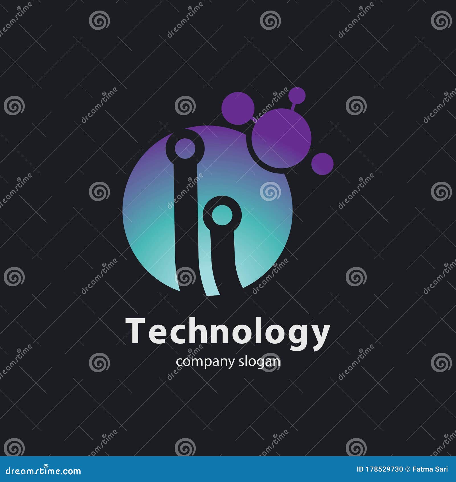 Circular Technology Circuit Icon Logo Stock Vector - Illustration of ...