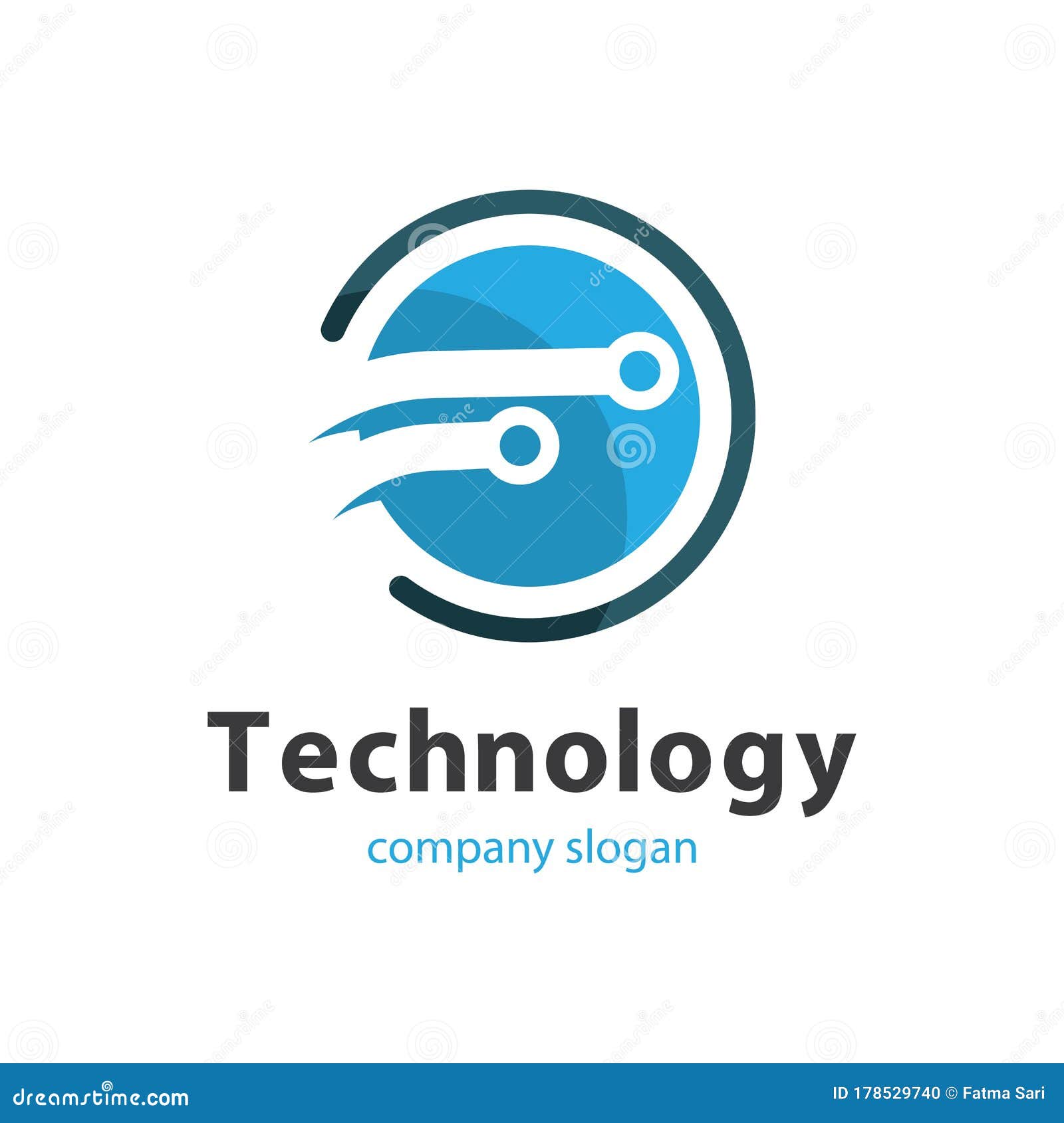 Circular Technology Circuit Icon Logo Stock Vector - Illustration of ...