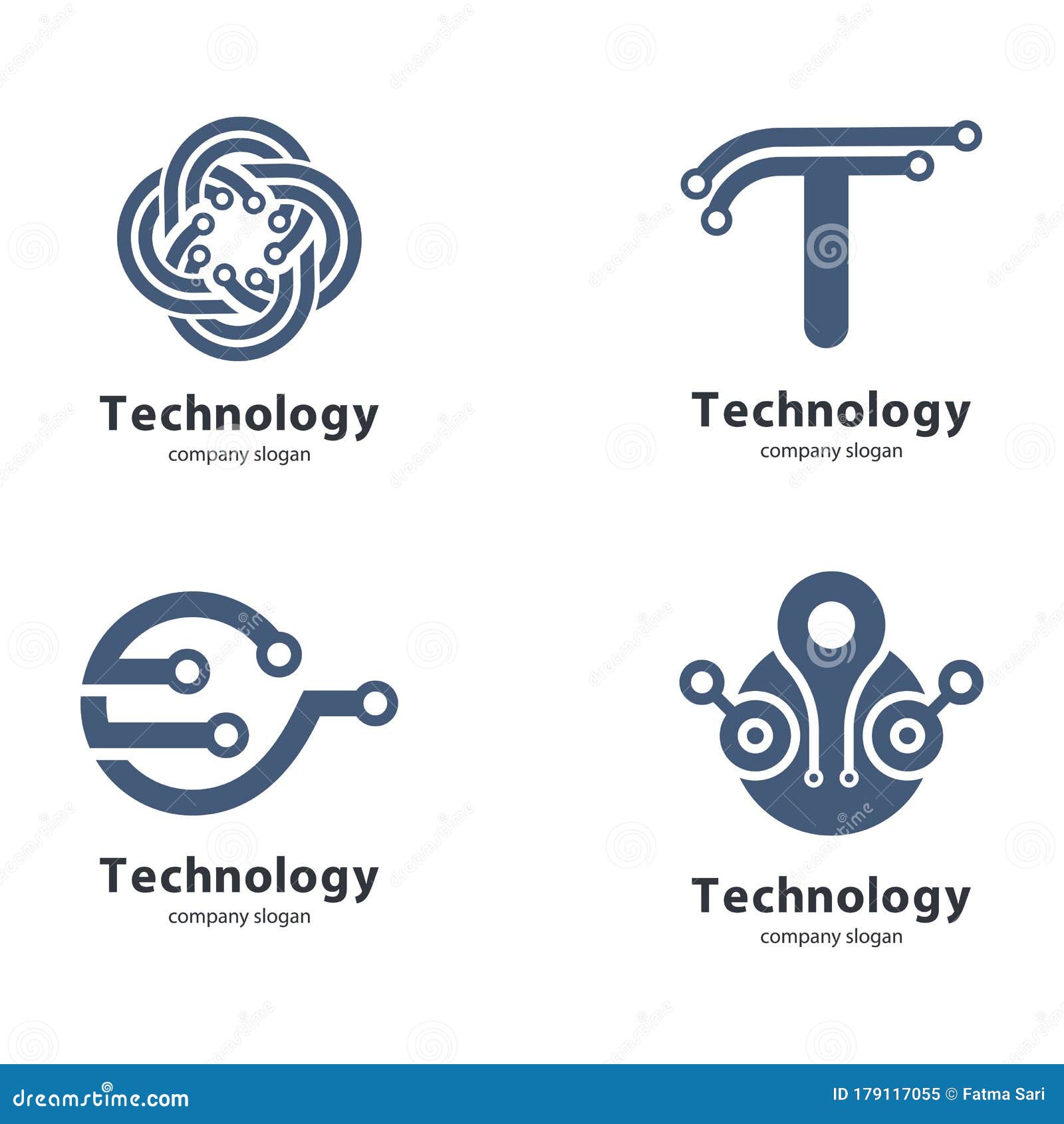 Circular Technology Circuit Icon Logo Stock Vector - Illustration of ...