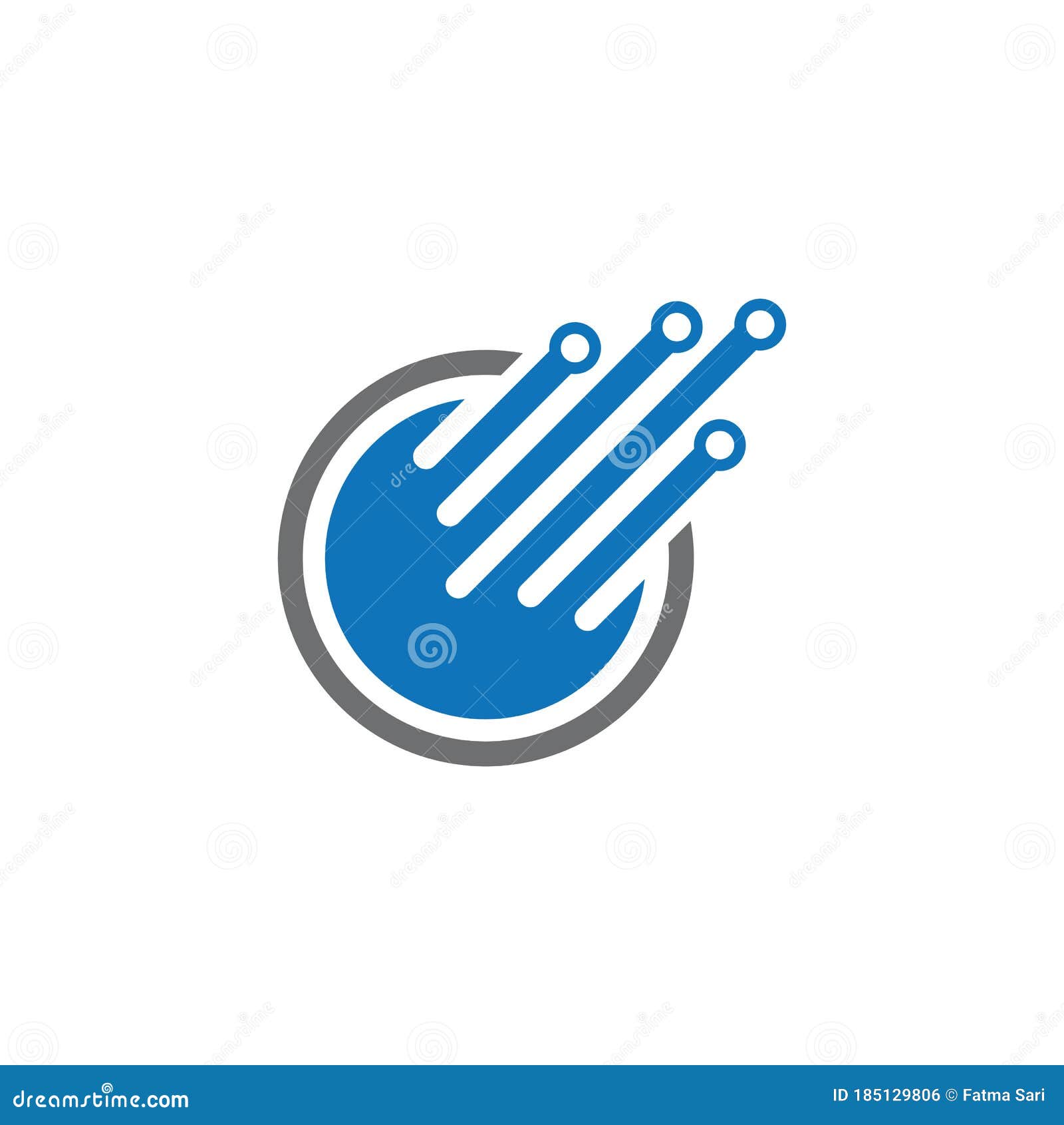 Circular Technology Circuit Icon Logo Stock Vector - Illustration of ...