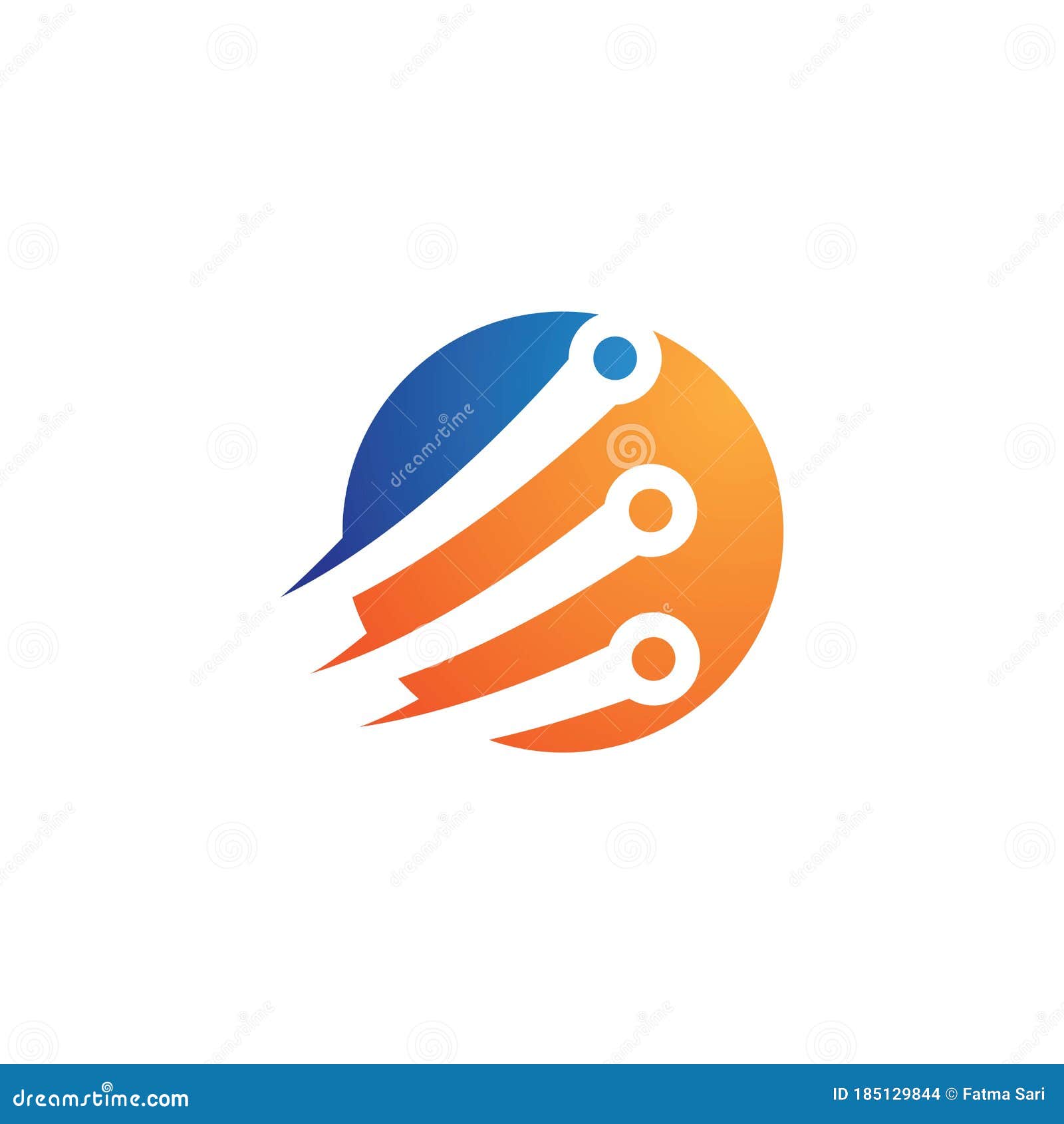 Circular Technology Circuit Icon Logo Stock Vector - Illustration of ...