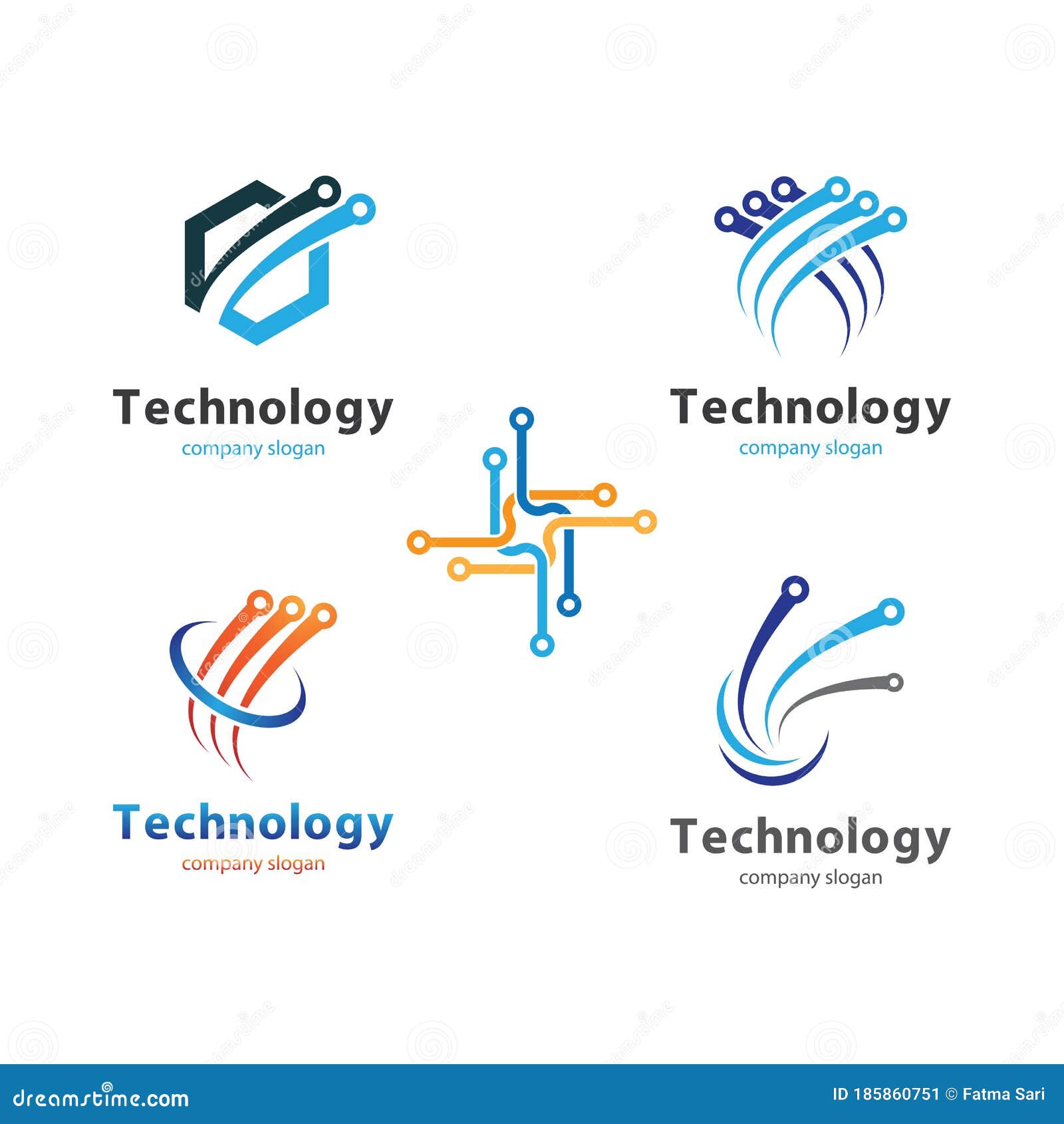 Circular Technology Circuit Icon Logo Stock Vector - Illustration of ...