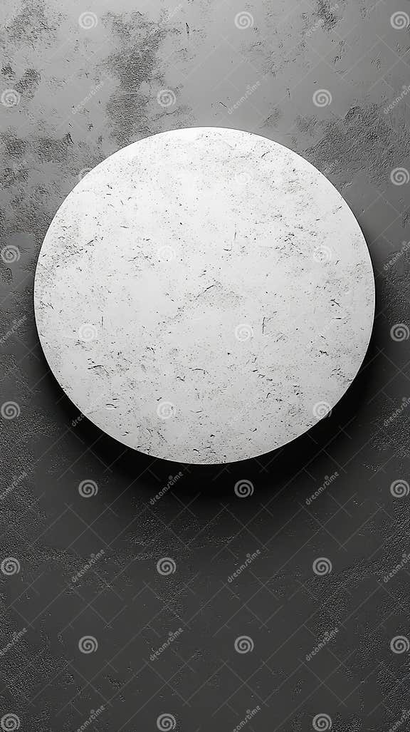 Circular Textured Element on a Rough, Dark Surface Stock Image - Image ...