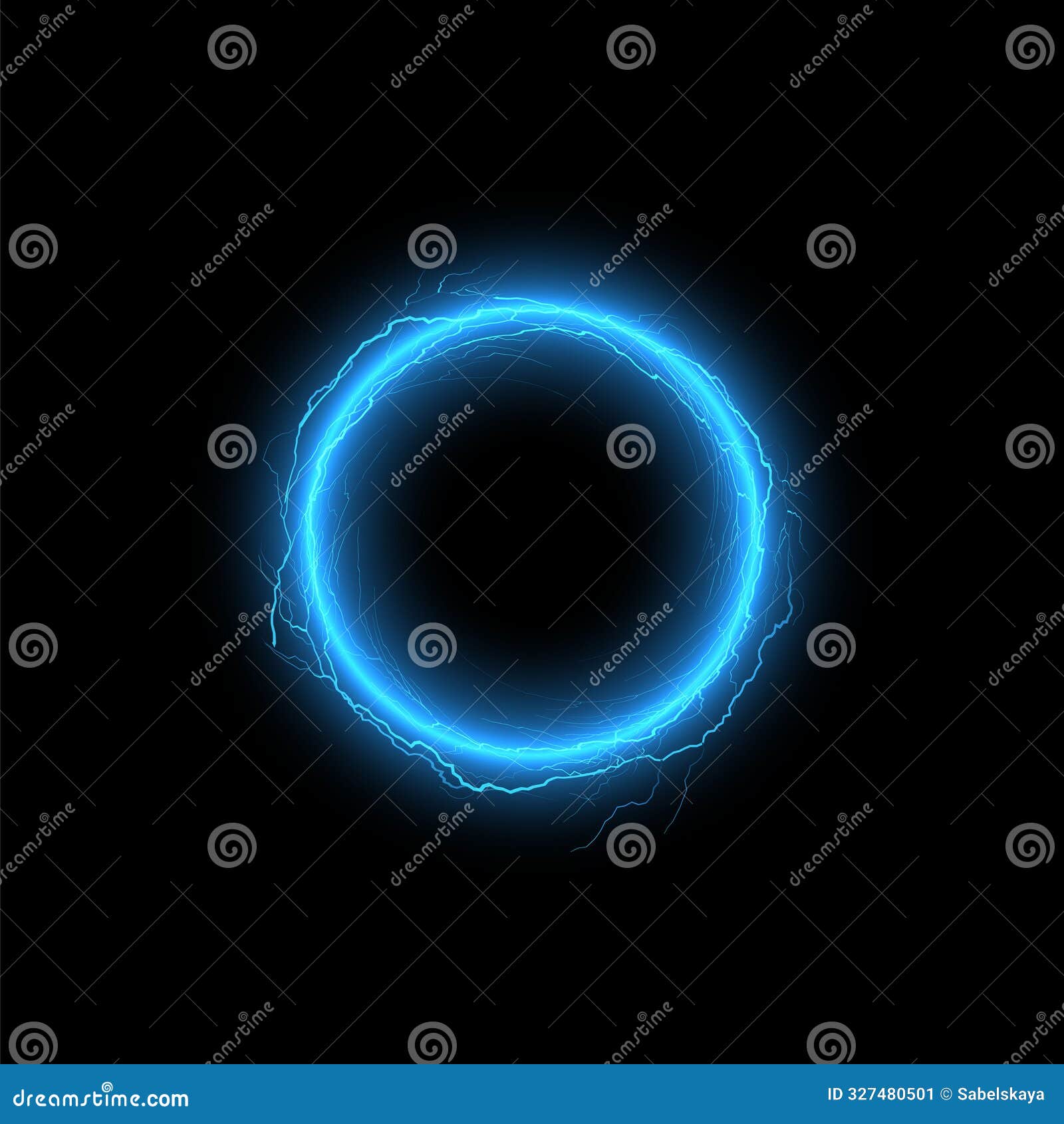 Circular Thunder Effect Vector Illustration Stock Illustration ...
