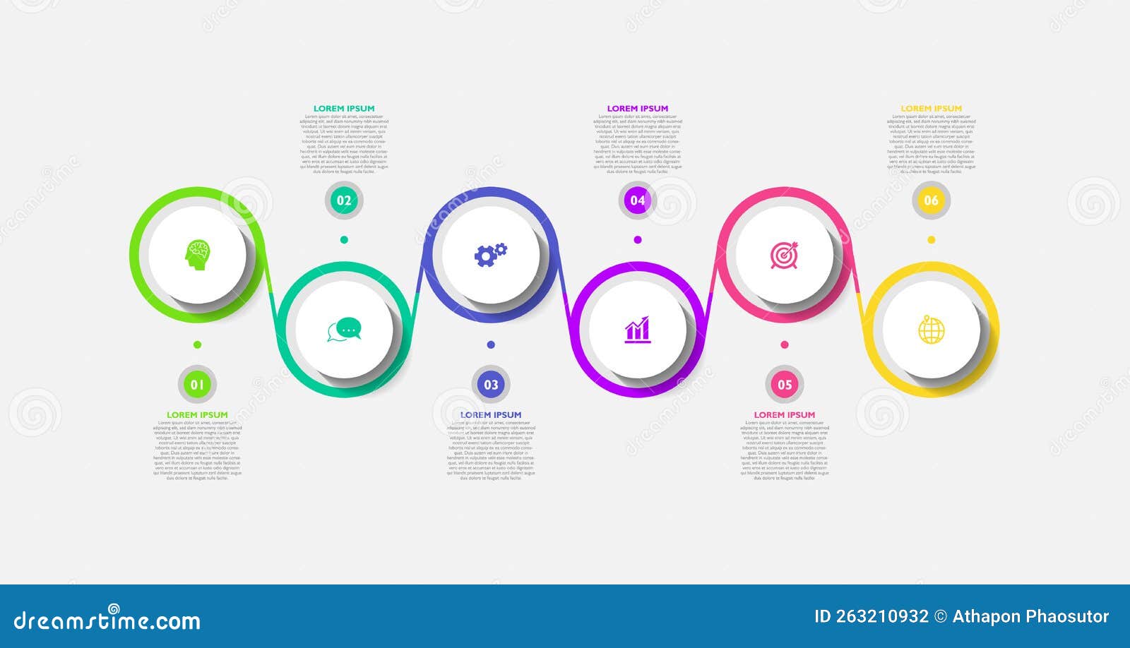 Circular Timeline Business Infographics Template Design Stock Vector ...