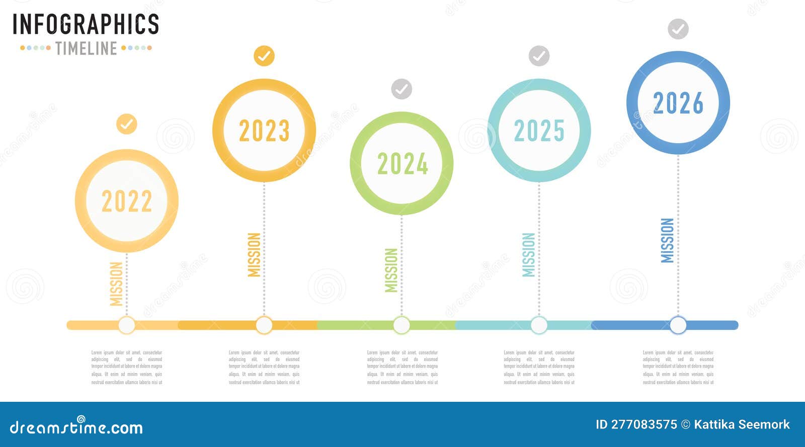 Circular Timeline Infographic for Business Presentation Stock Vector ...