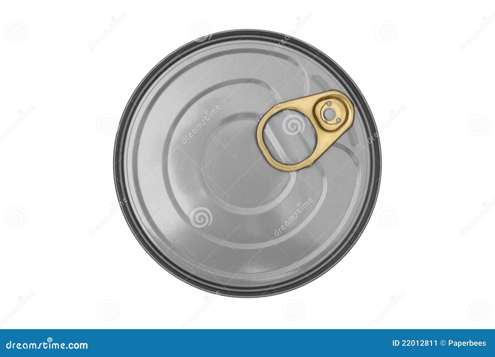 Circular Tin Can Isolated on White Stock Image - Image of preserve ...