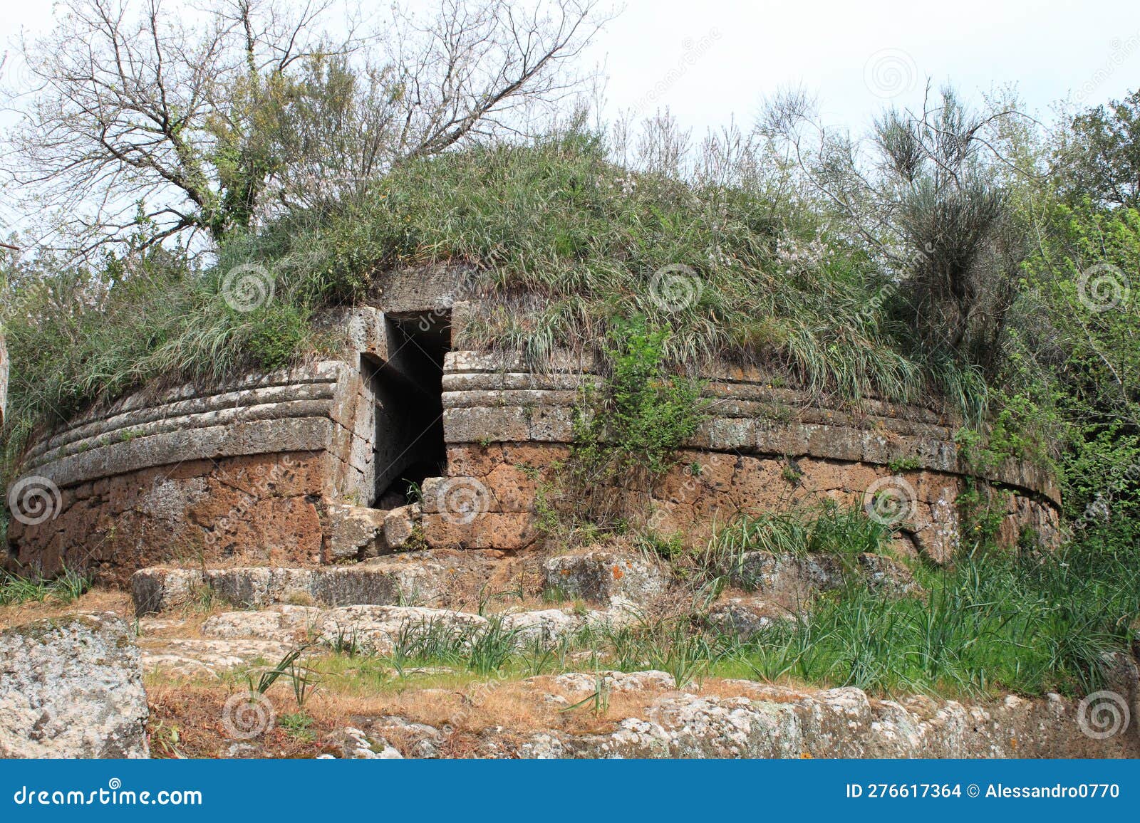 Circular Tombs In The Necropolis Of Cerveteri Editorial Stock Image