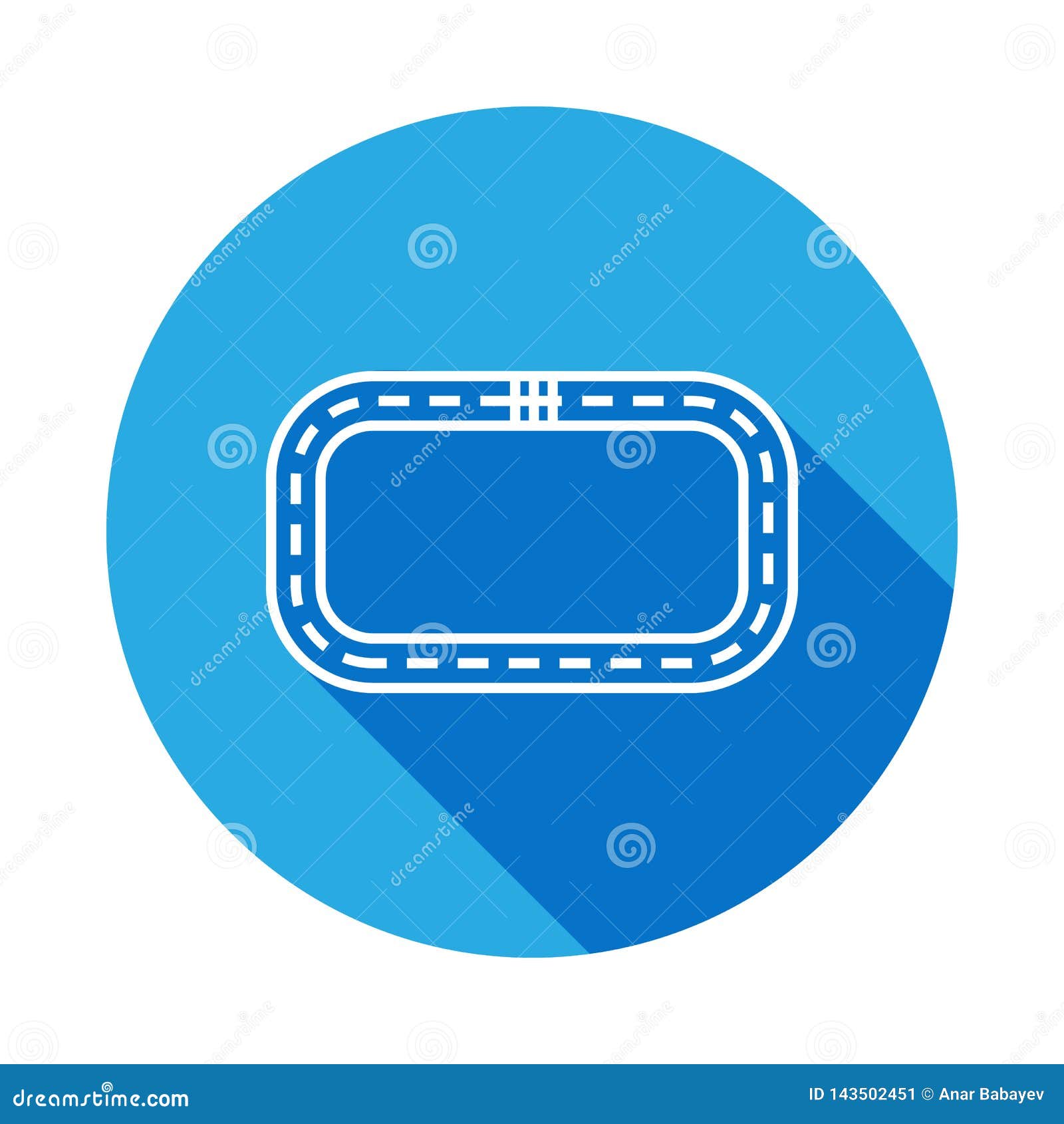 Circular Track Icon with Long Shadow. Element of Racing for Mobile ...
