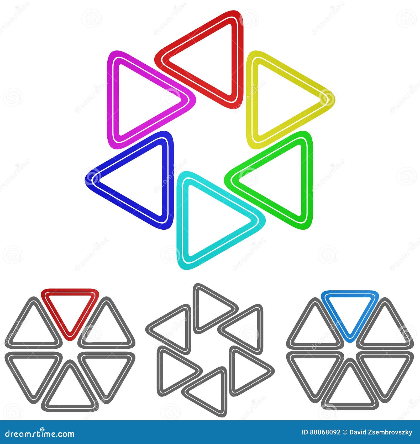Circular Triangle Chart Information Infographic Element Cartoon Vector ...