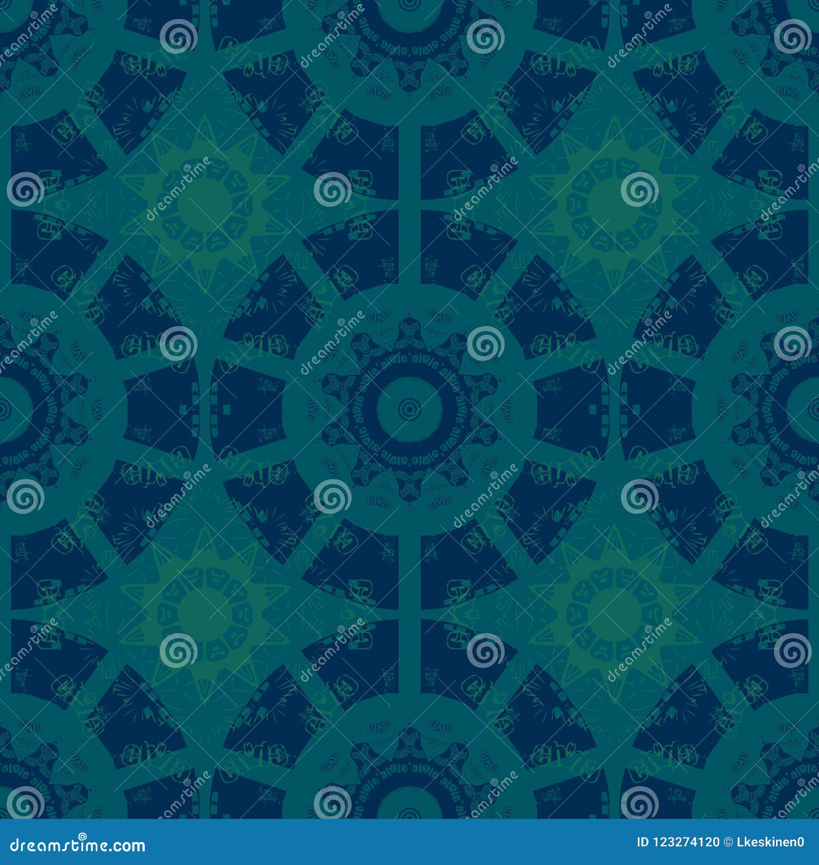 Circular Tribal Like Seamless Pattern Stock Vector - Illustration of ...