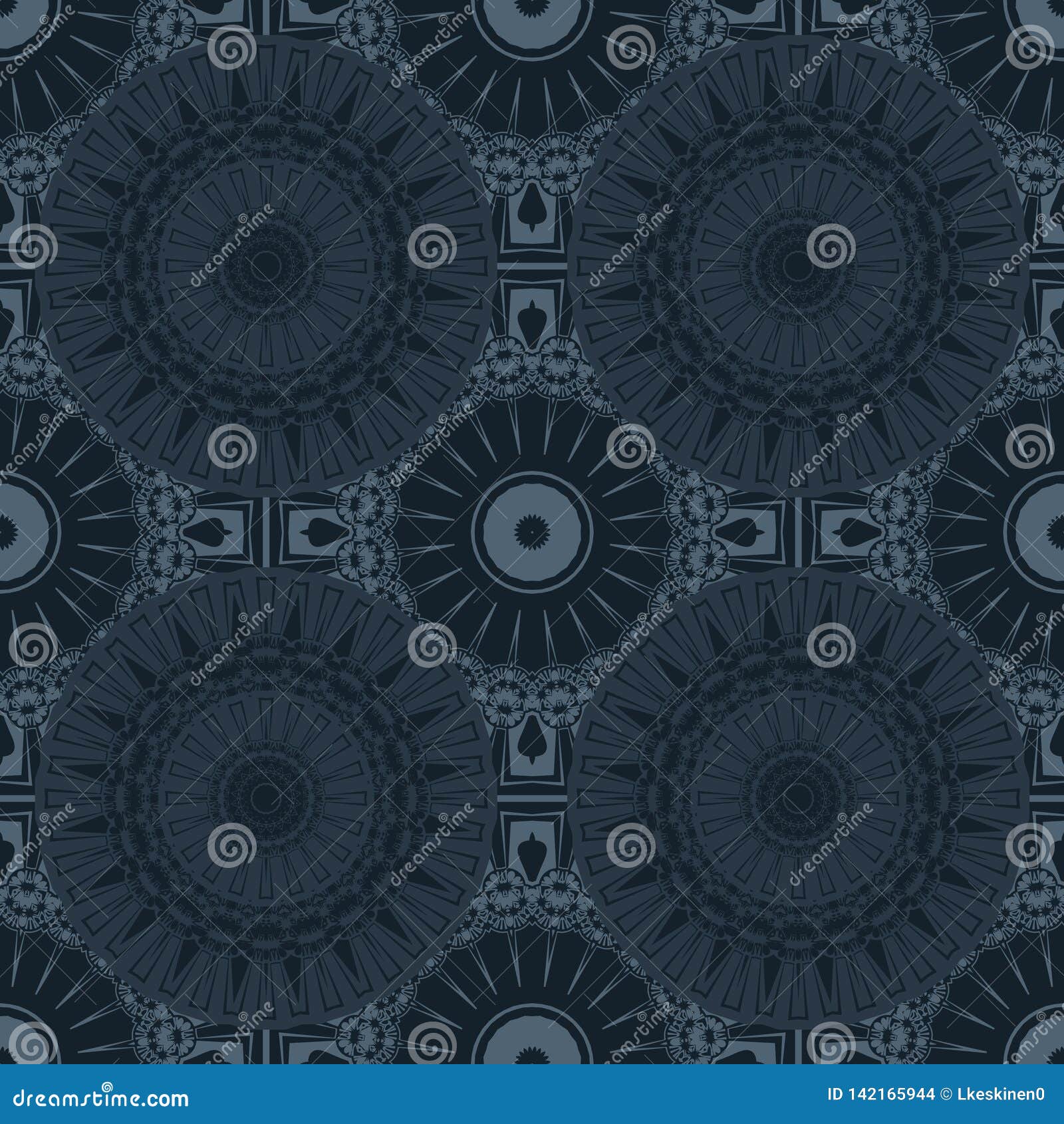 Circular, Tribal Pattern In Brown Tones With Motifs Of An African ...