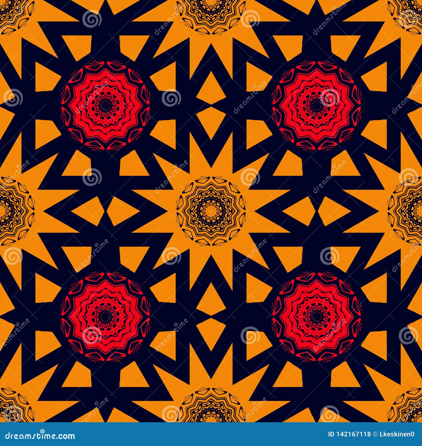 Circular, Tribal Pattern With Motifs Of African Tribes Surma And Mursi ...