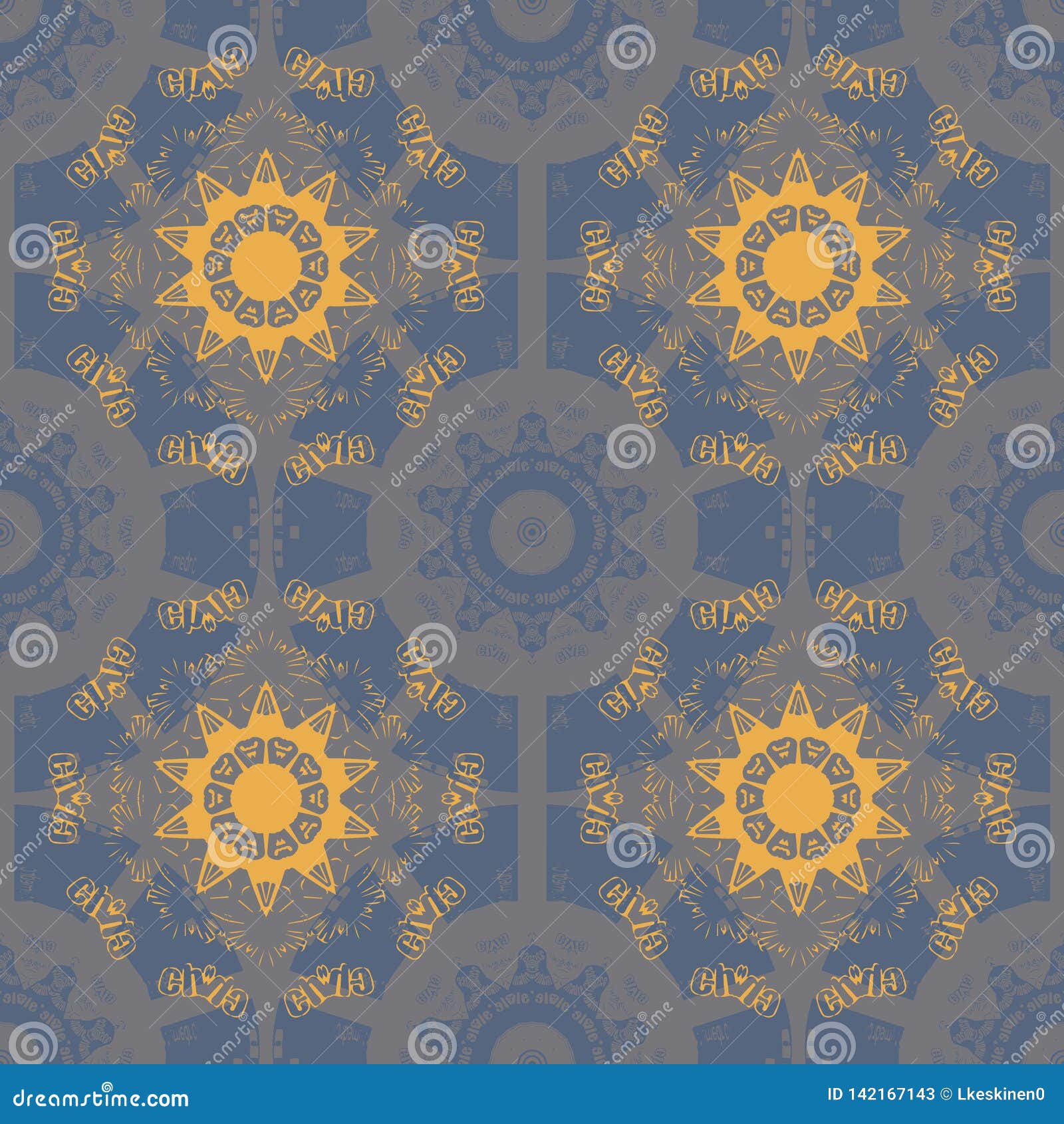 Circular, Tribal Pattern With Motifs Of African Tribes Surma And Mursi ...