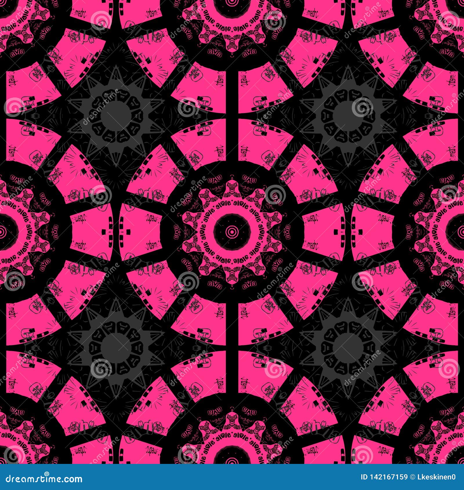 Circular, Tribal Pattern With Motifs Of African Tribes Surma And Mursi ...