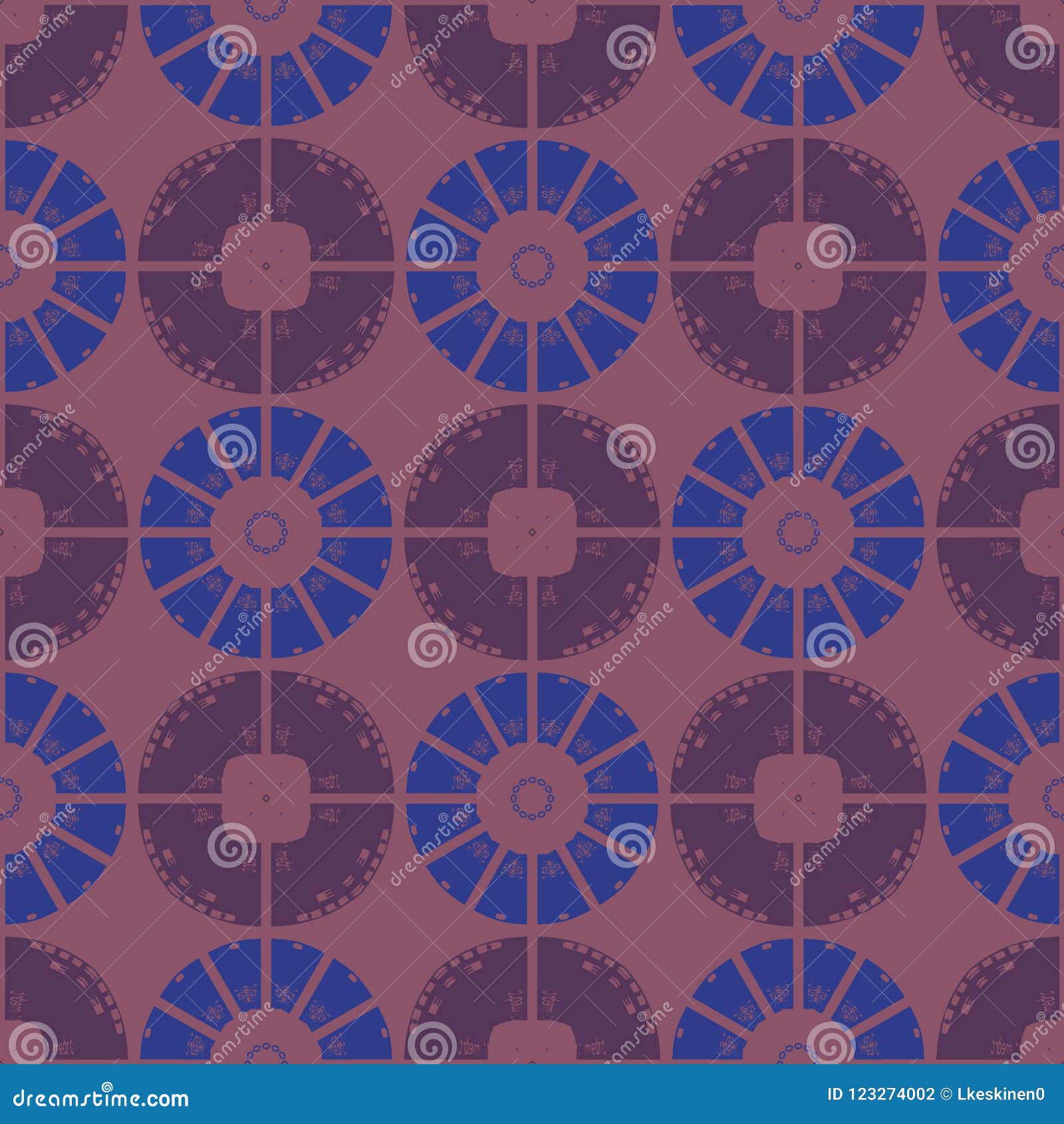 Circular Tribal Like Seamless Pattern Stock Vector - Illustration of ...