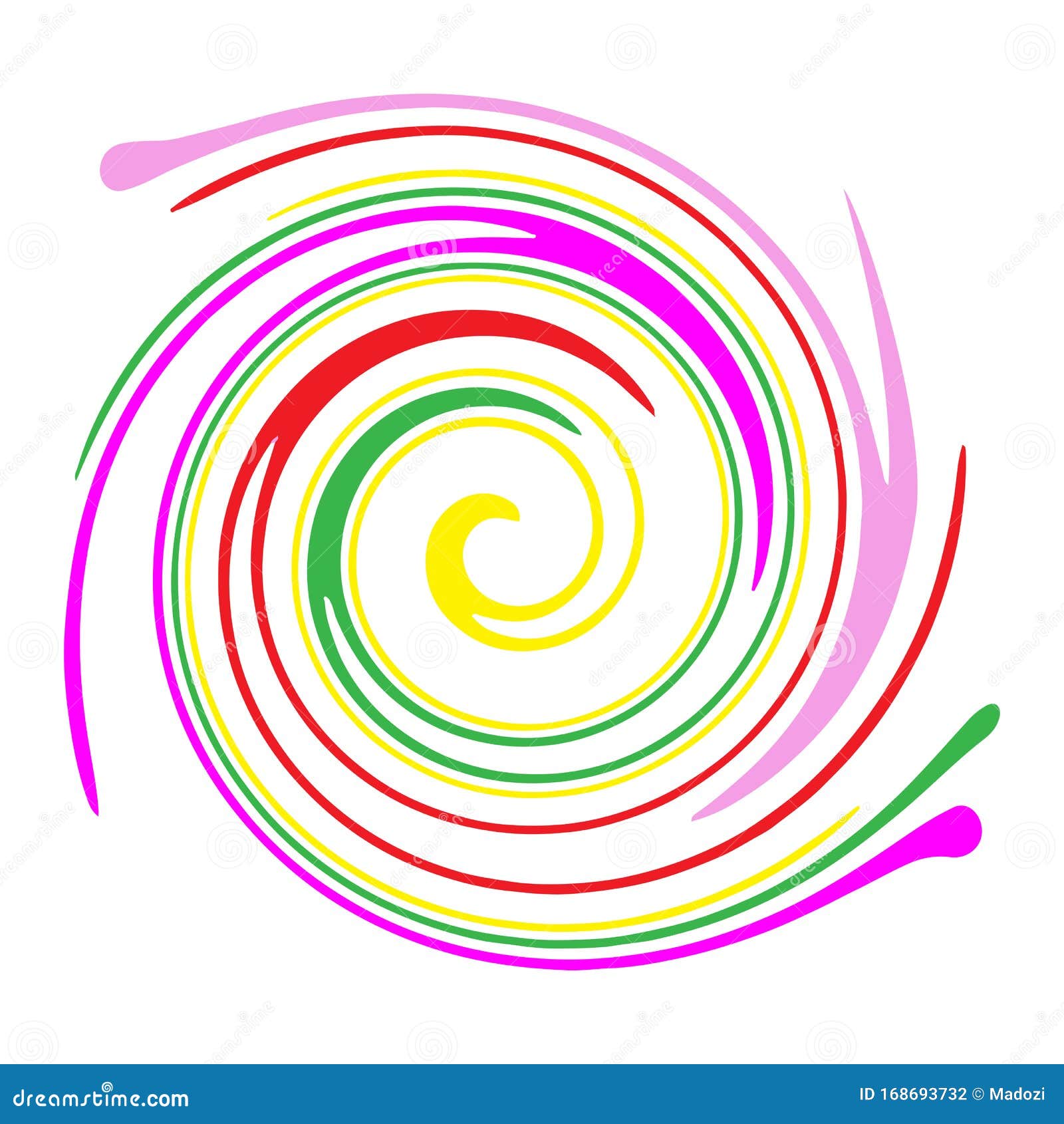 Circular Twisted Swirl Isolated Stock Vector - Illustration of curvy ...
