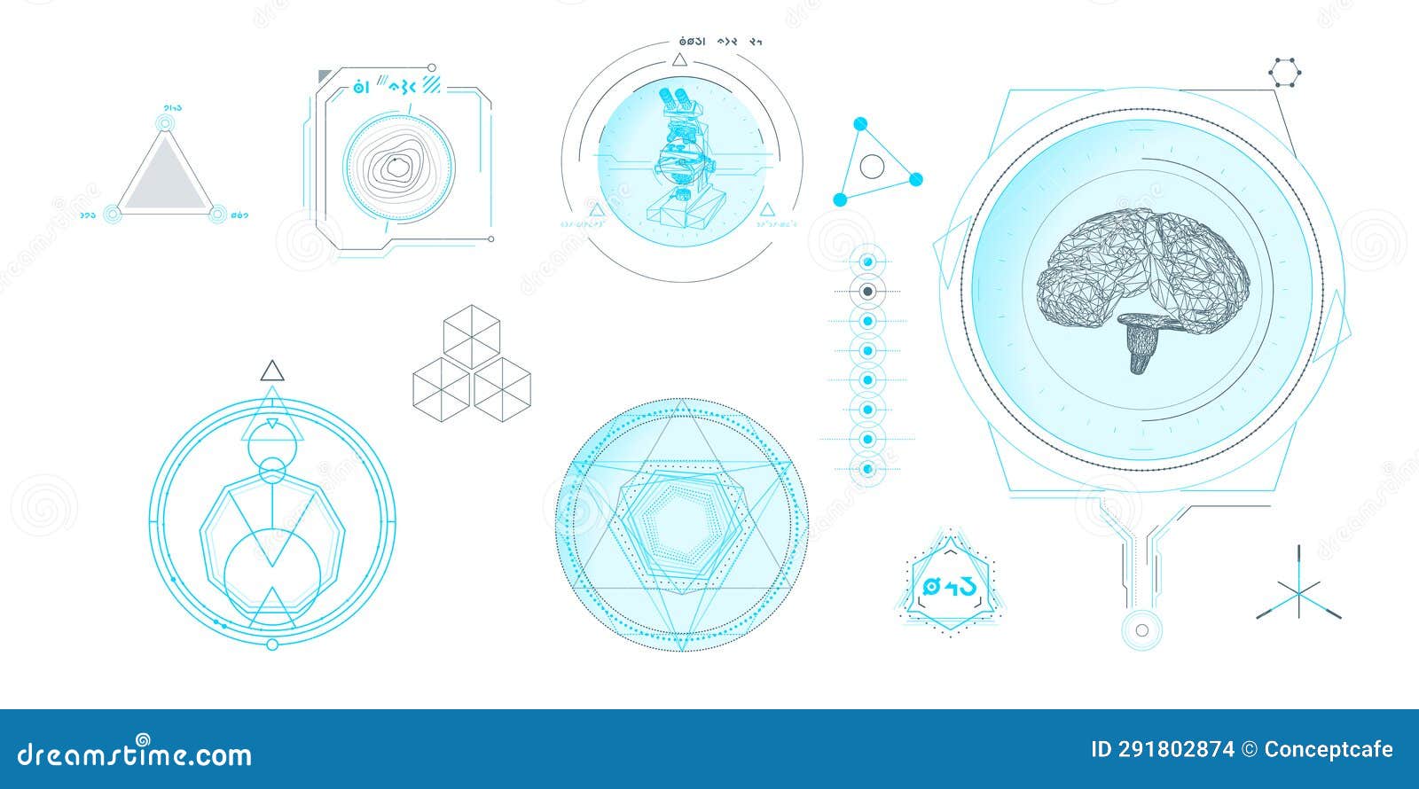 Circular Vector Infographic Elements for Sci-fi Interface. Stock ...