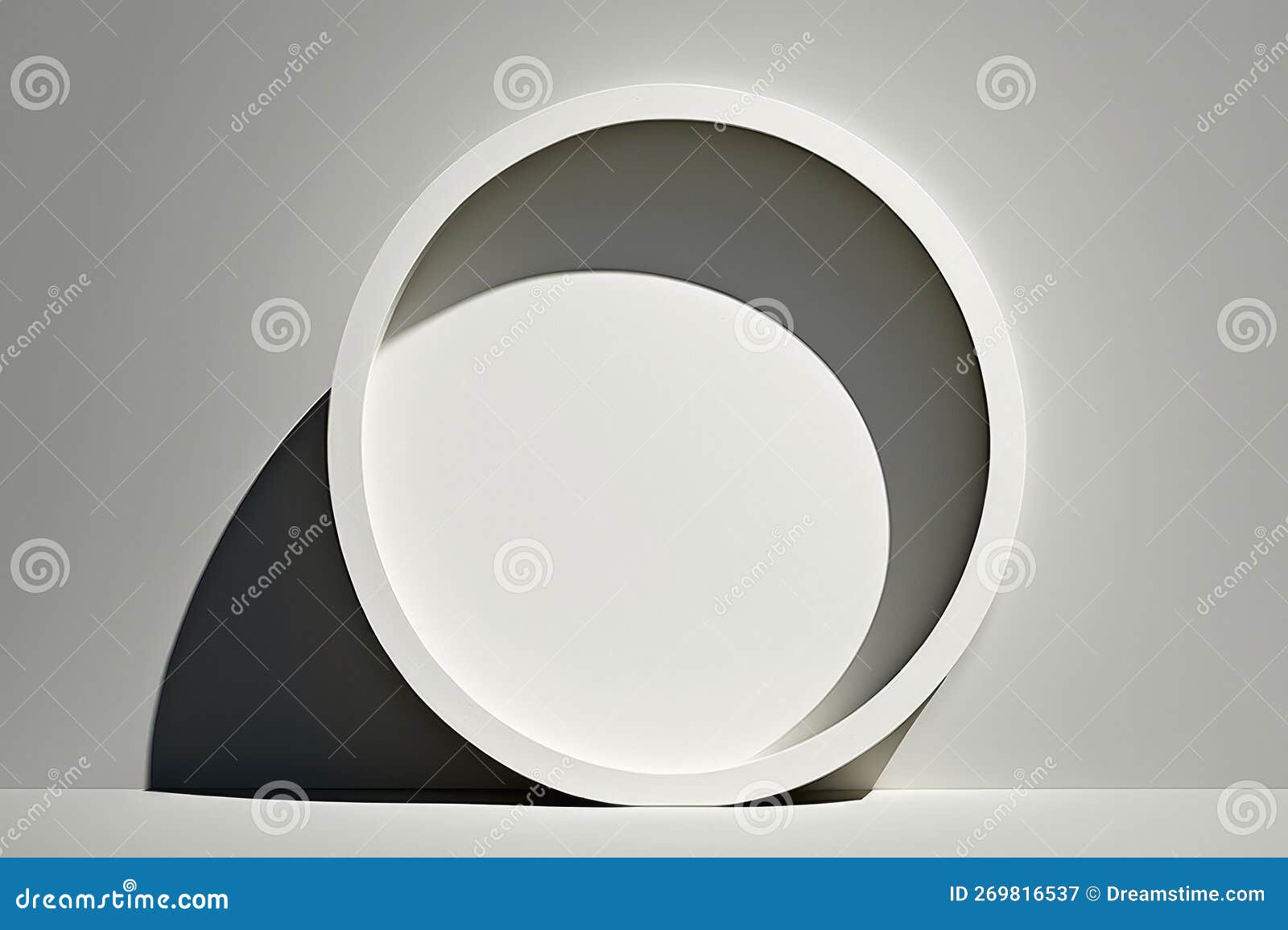 Circular Vision Mockup White Scene Created with Generative AI ...