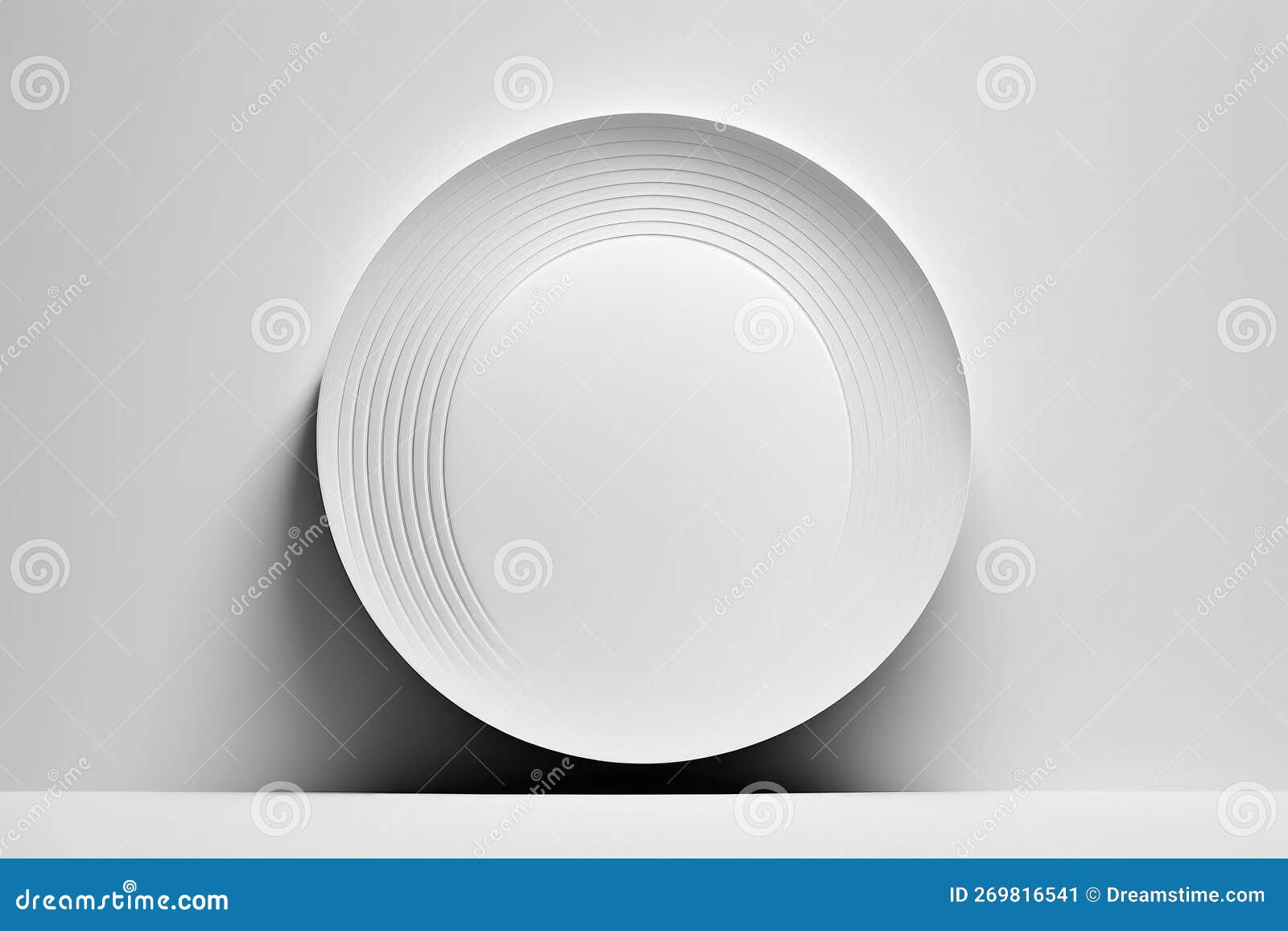 Circular Vision Mockup White Scene Created with Generative AI ...