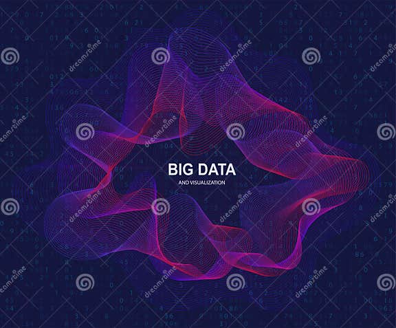 Circular Visualization of Big Data, Artificial Intelligence. Flow ...