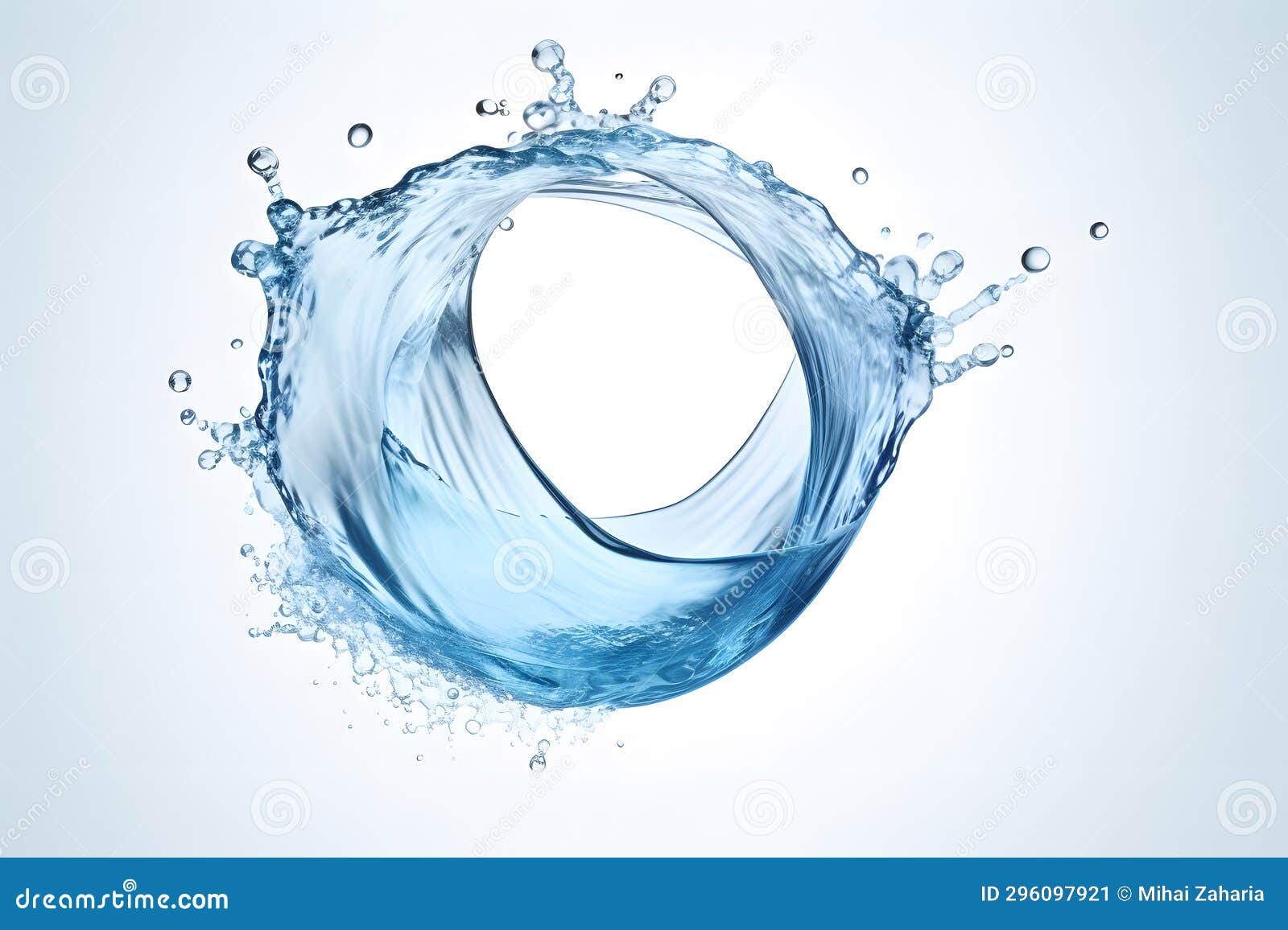 Circular Water Splash Wave Isolated on White Background. Generative AI ...