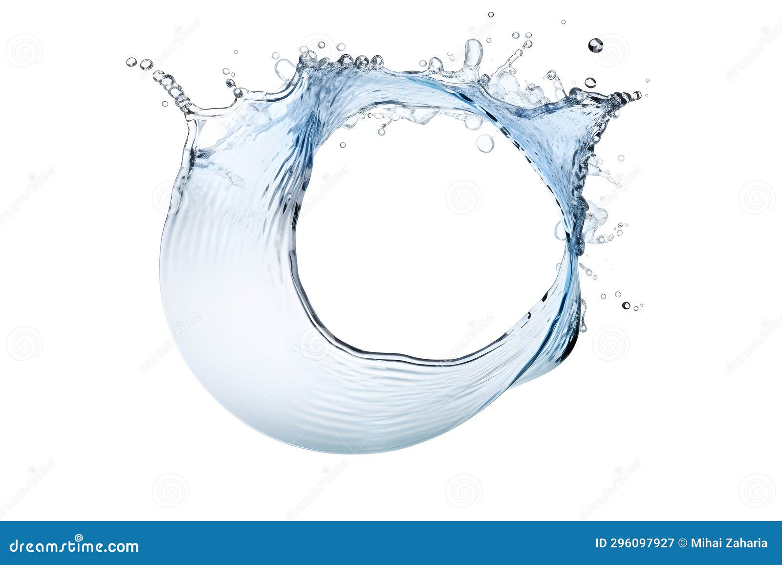 Circular Water Splash Wave Isolated on White Background. Generative AI ...