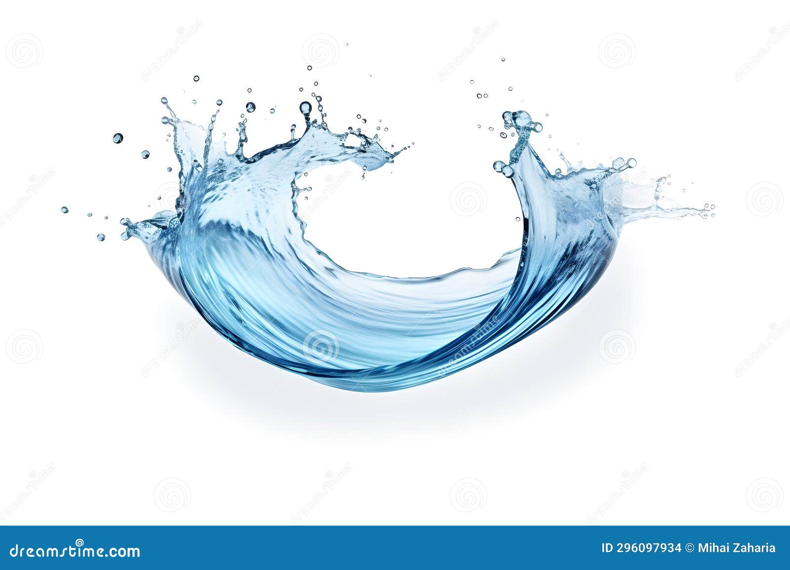 Circular Water Splash Wave Isolated on White Background. Generative AI ...
