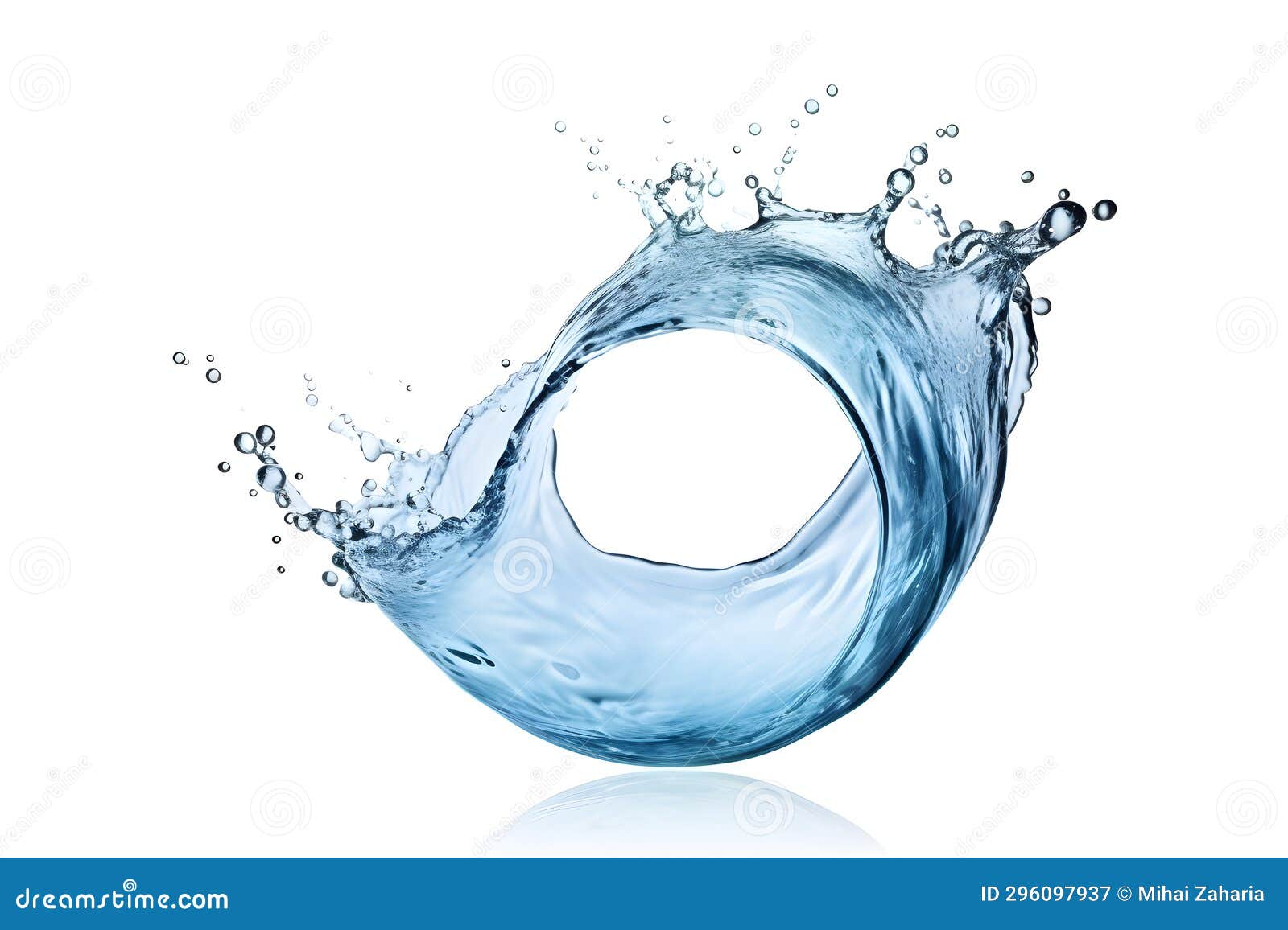 Circular Water Splash Wave Isolated on White Background. Generative AI ...