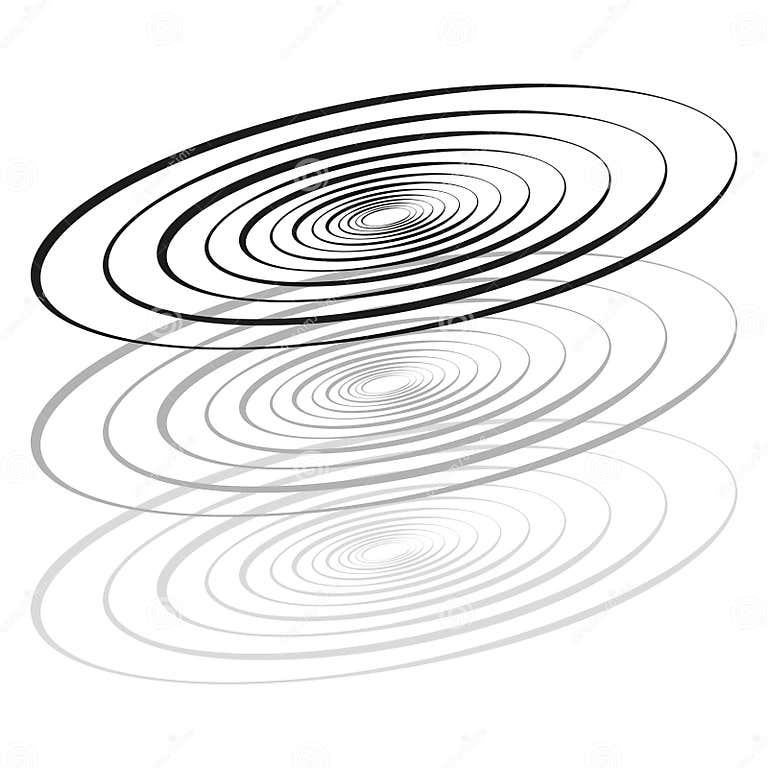 Circular Wave. Concentric Ripple Pattern. Abstract Motion Shape. Vector Illustration Stock ...