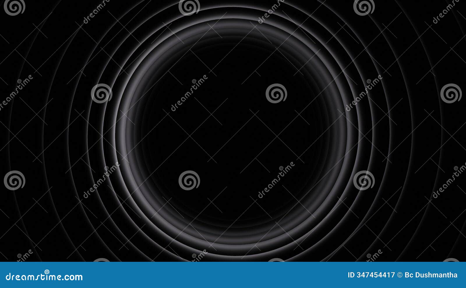 Circular Wave Patterns Create a Mesmerizing Dark Vortex with Concentric ...