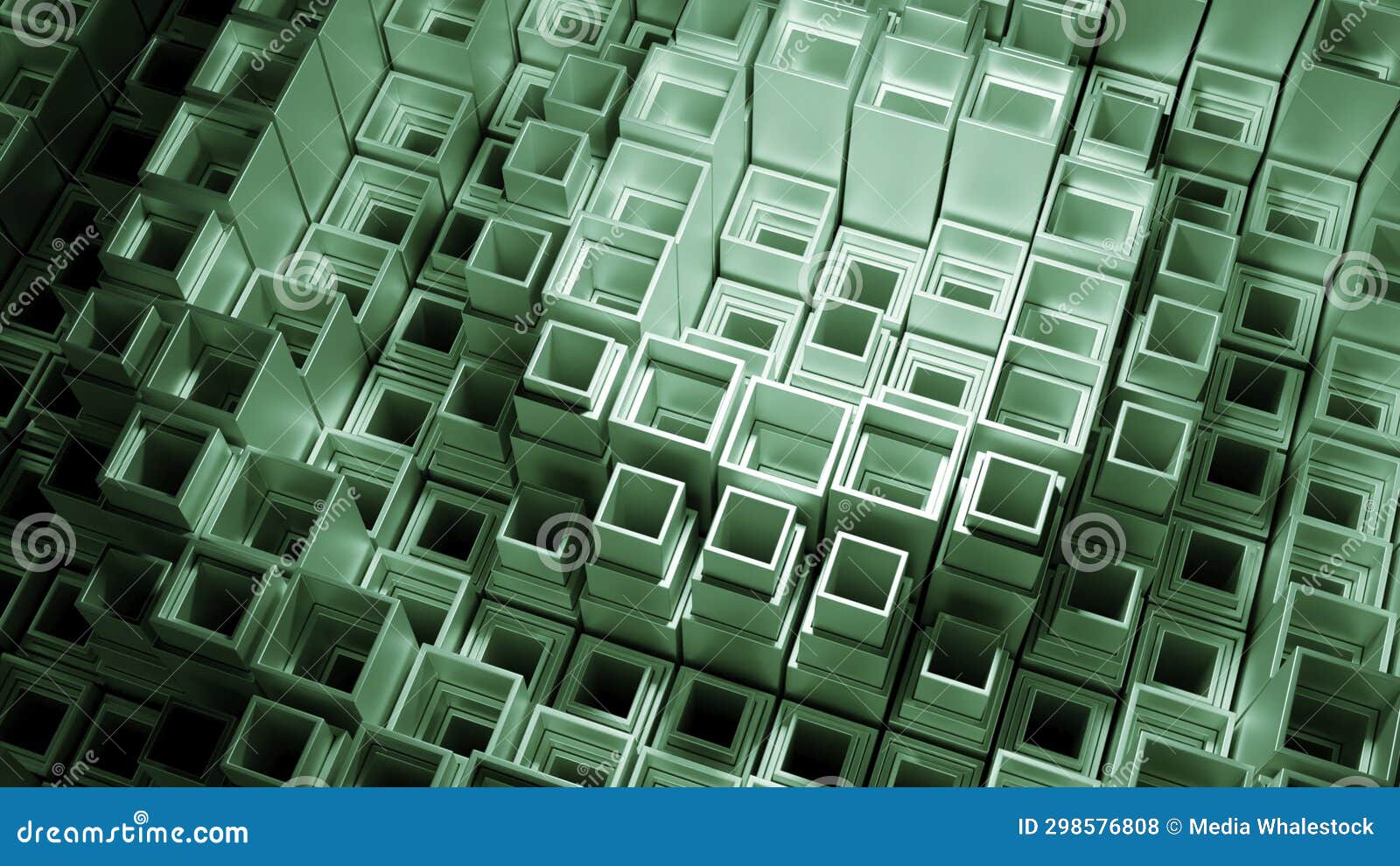 Circular Waves of Geometric Surface. Design. Ripples of Square Columns ...