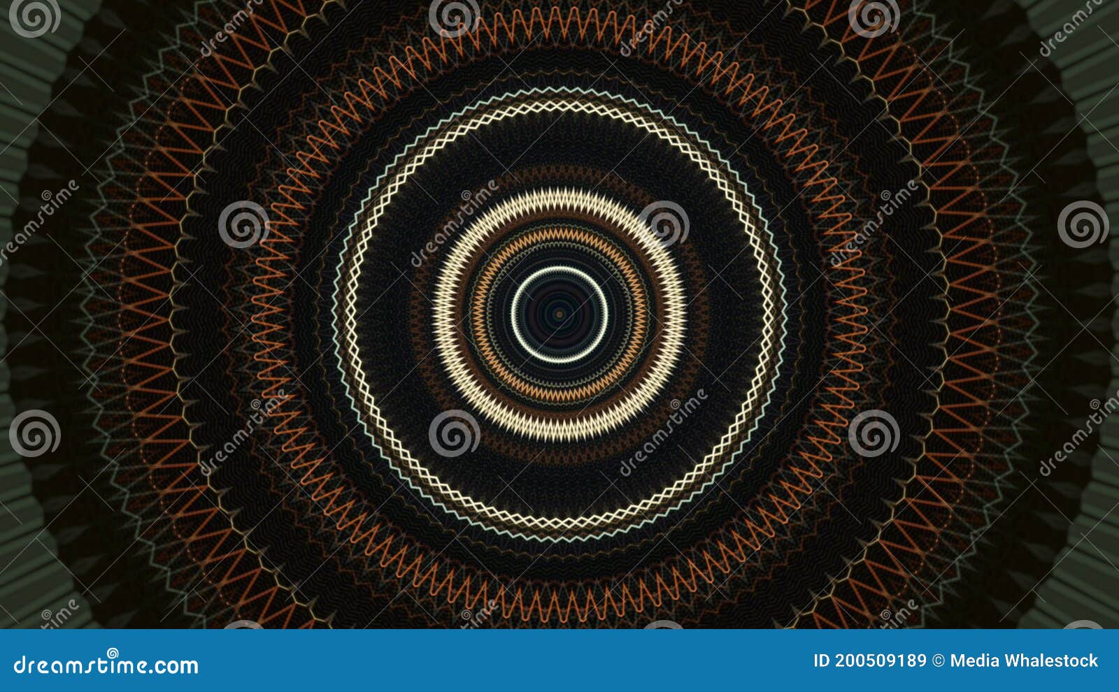 Circular Waves Motion Graphics on Black Background, Seamless Loop ...