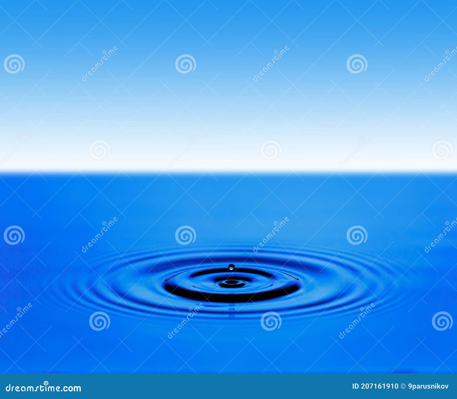 Circular Waves on the Surface of the Blue Water. Stock Photo - Image of ...