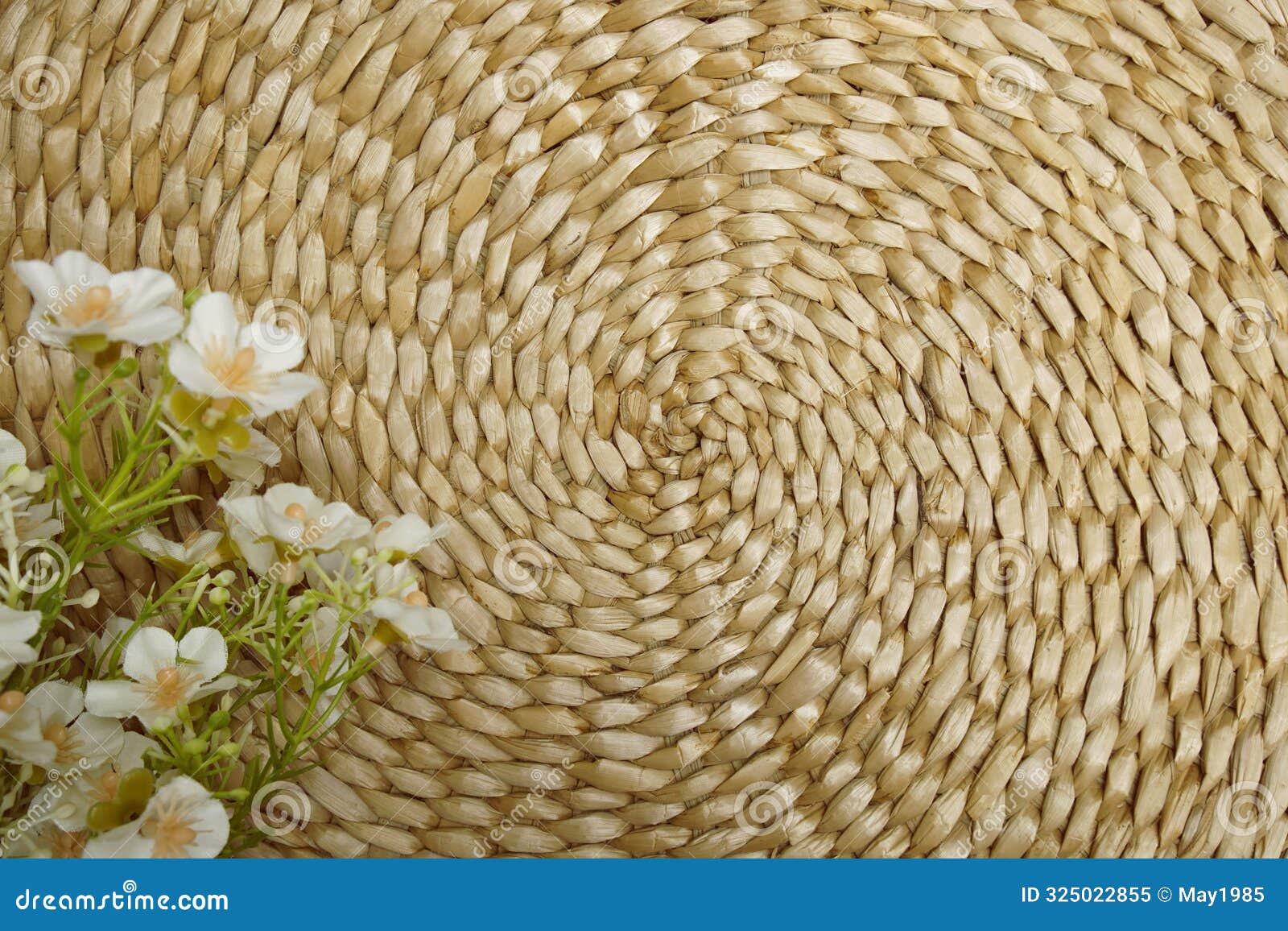 Circular Weave Fibers Rattan Pattern Background Stock Image - Image of ...