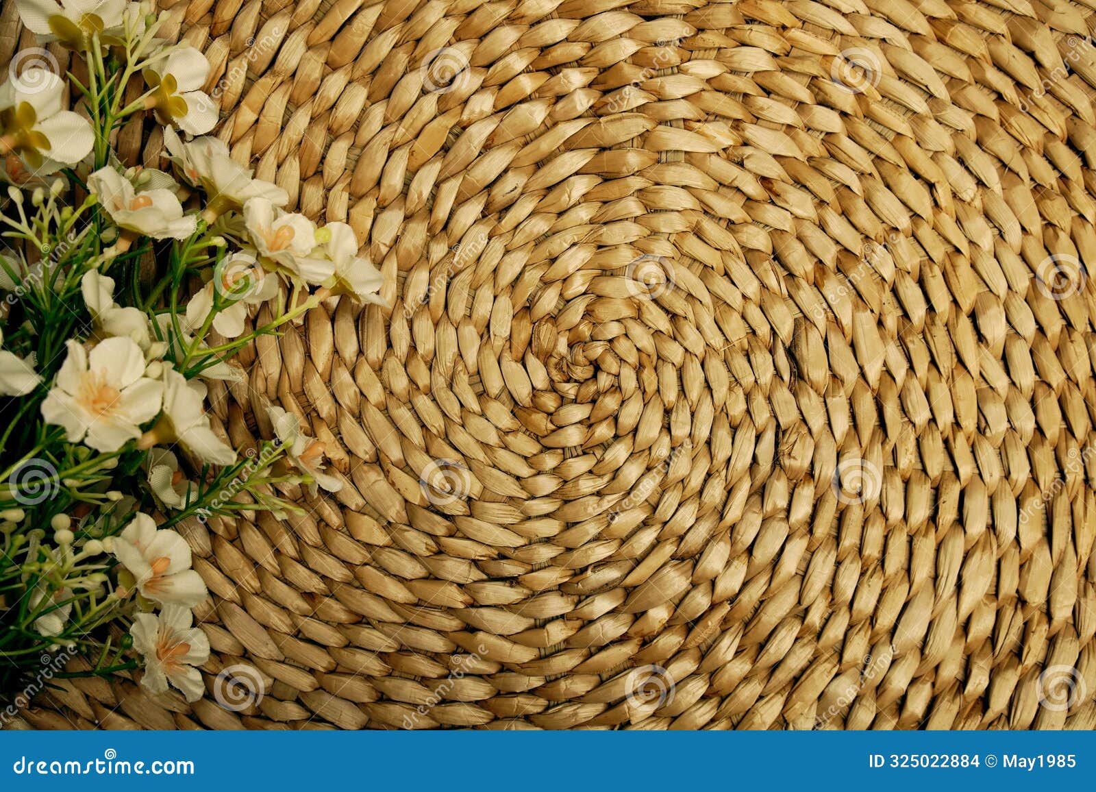 Circular Weave Fibers Rattan Pattern Background Stock Photo - Image of ...