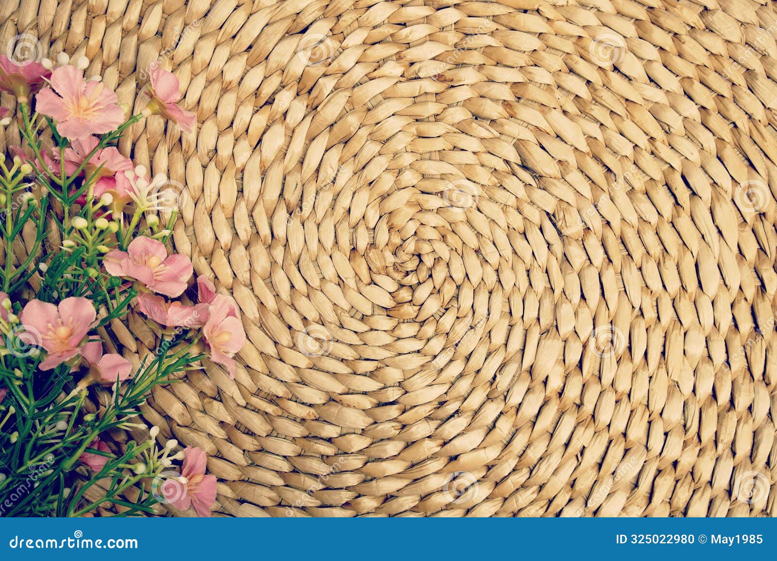 Circular Weave Fibers Rattan Pattern Background Stock Photo - Image of ...