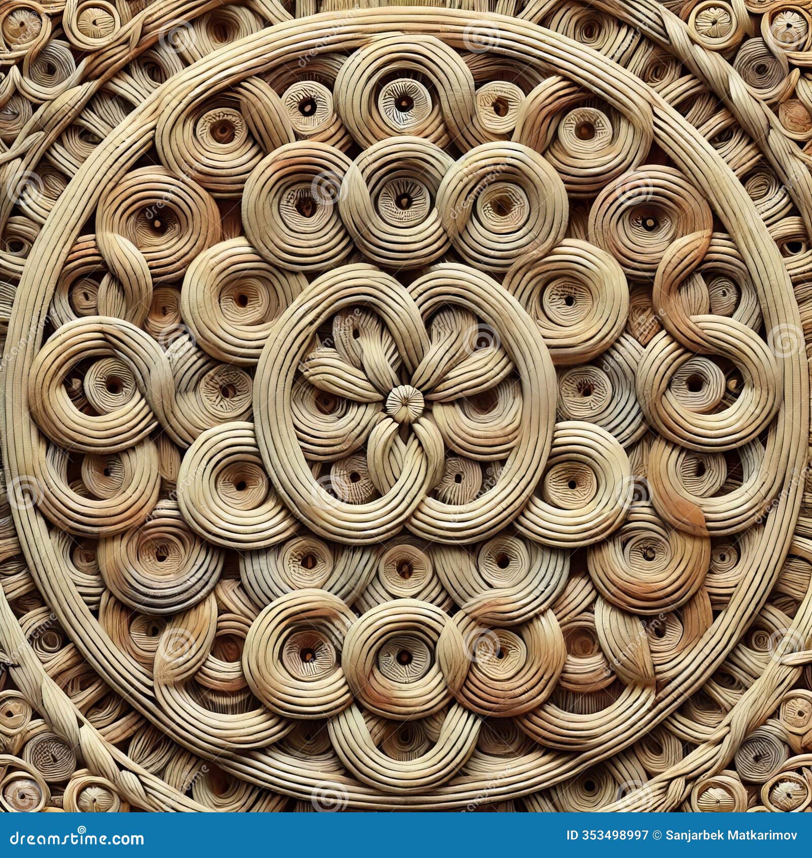 Circular Weave Interlocking Circular Shapes in a Woven Pattern Stock ...