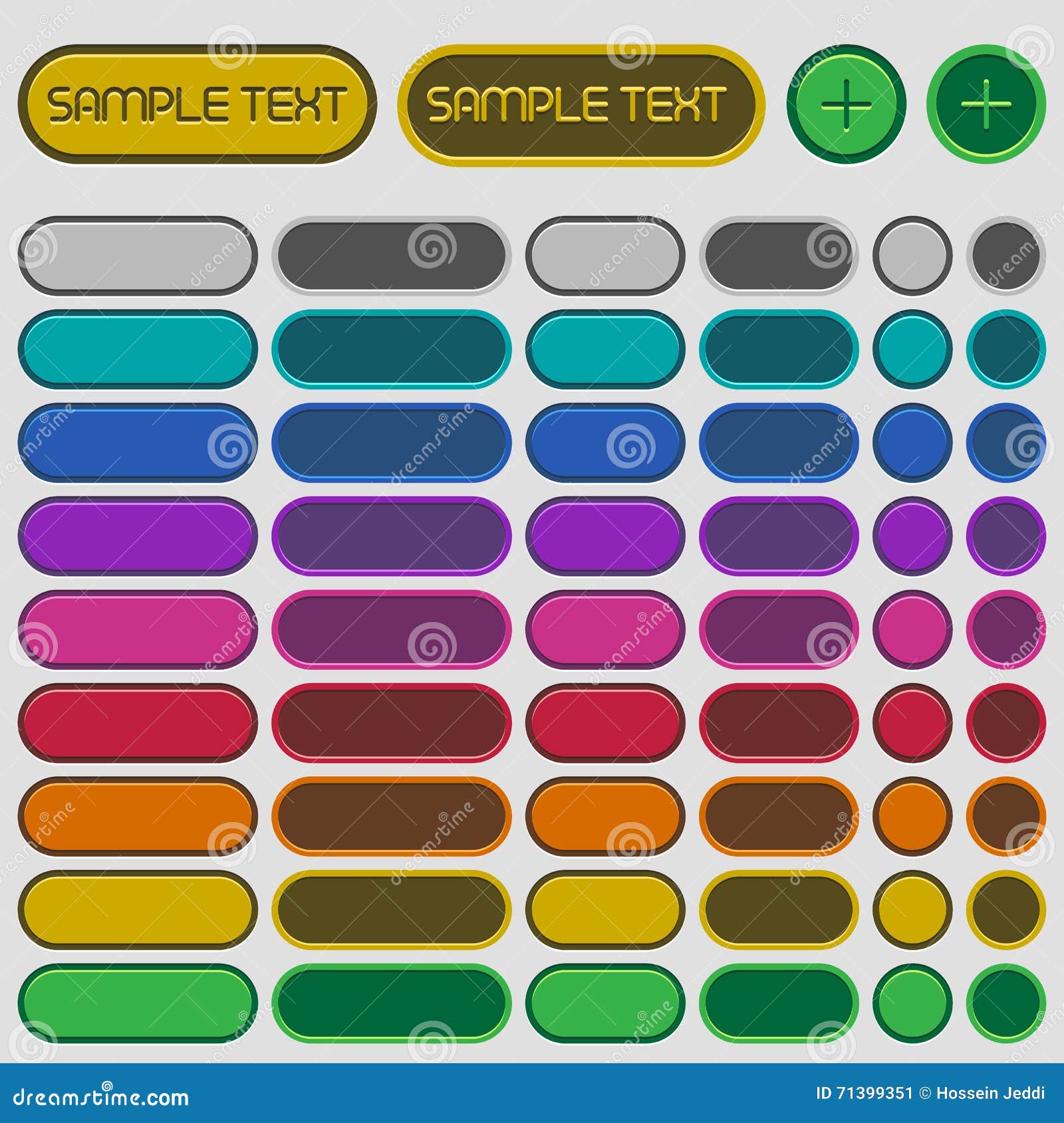 Circular Web Buttons stock illustration. Illustration of color - 71399351