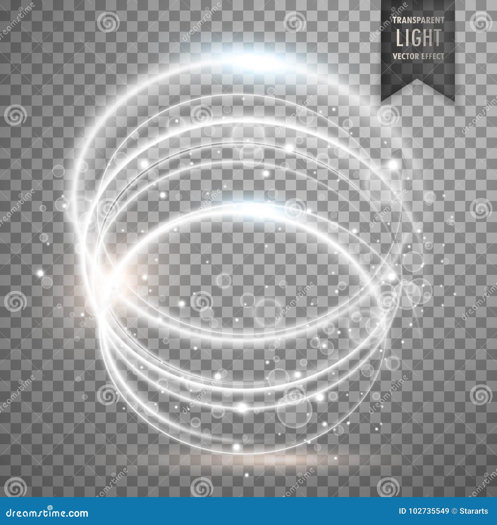 Circular White Transparent Light Effect Background Stock Vector ...
