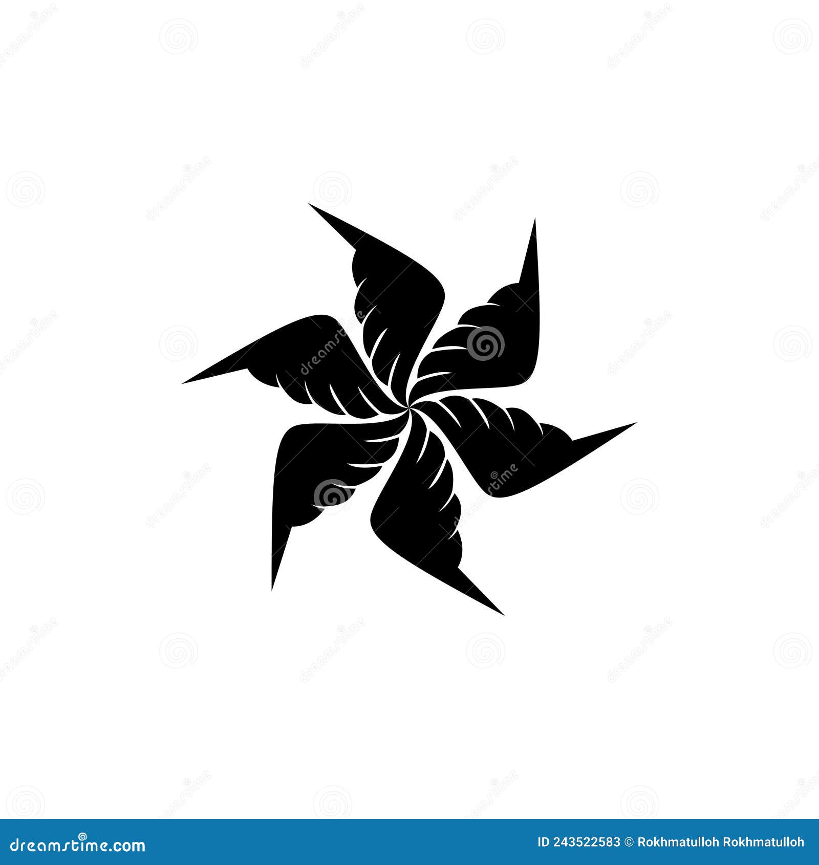 Circular Wing Pattern Vector Design Illustration Stock Vector ...